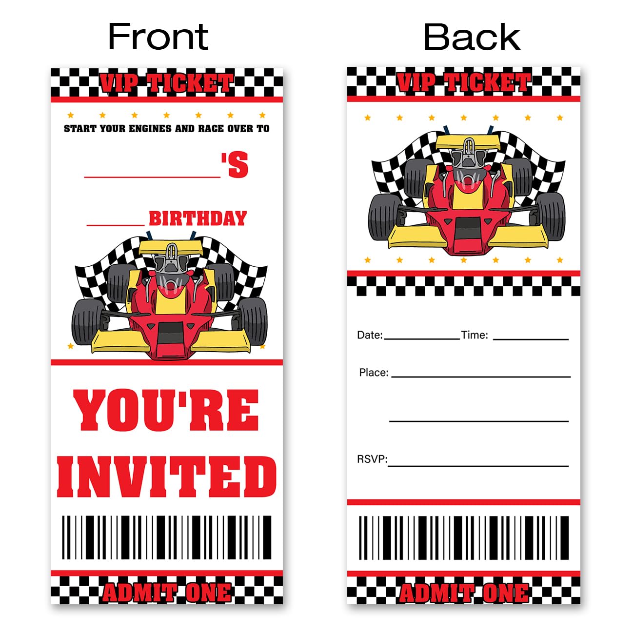 Invitaciones Para Fiesta De Carreras De Nascar