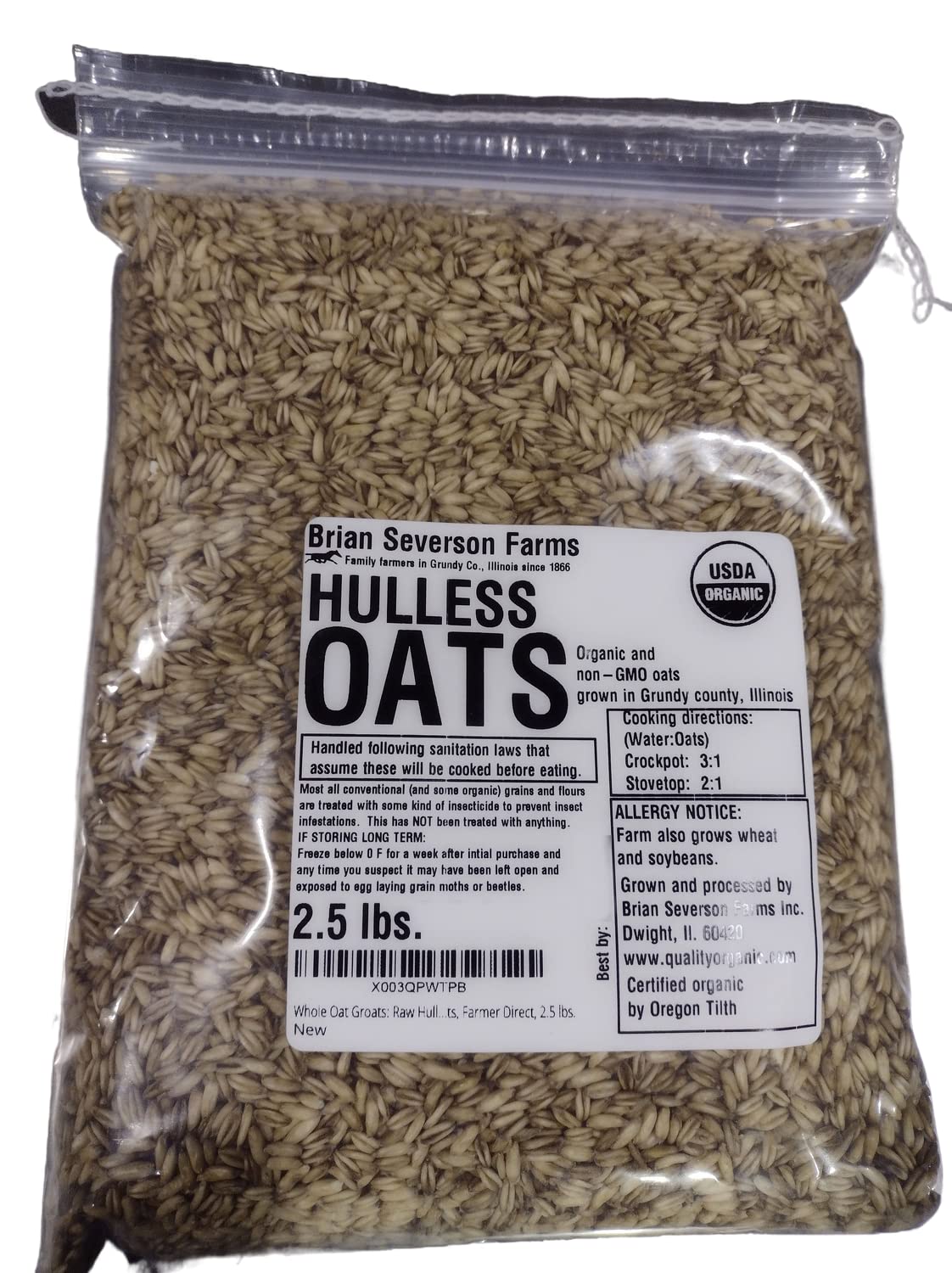 Snapklik.com : Whole Oat Groats: Raw Hulless Organic Oats