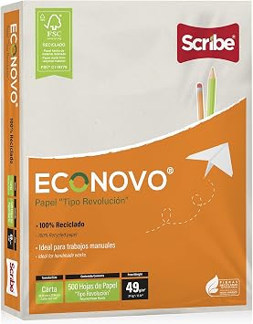 Scribe Econovo FSC® Papel Tipo Revolución Carta Paquete de 500 Hojas ...