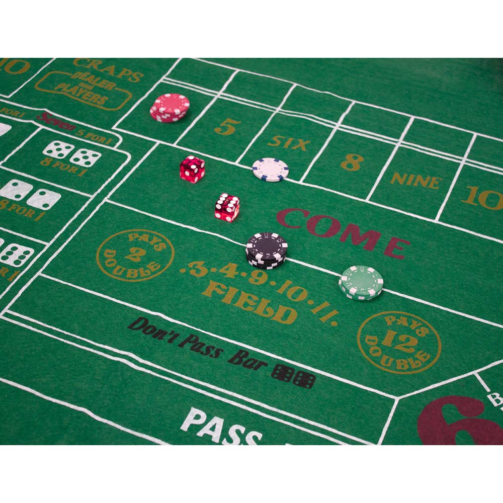 Snapklik.com : GSE 36 X 72 Portable Co Craps Tabletop Layout Mats