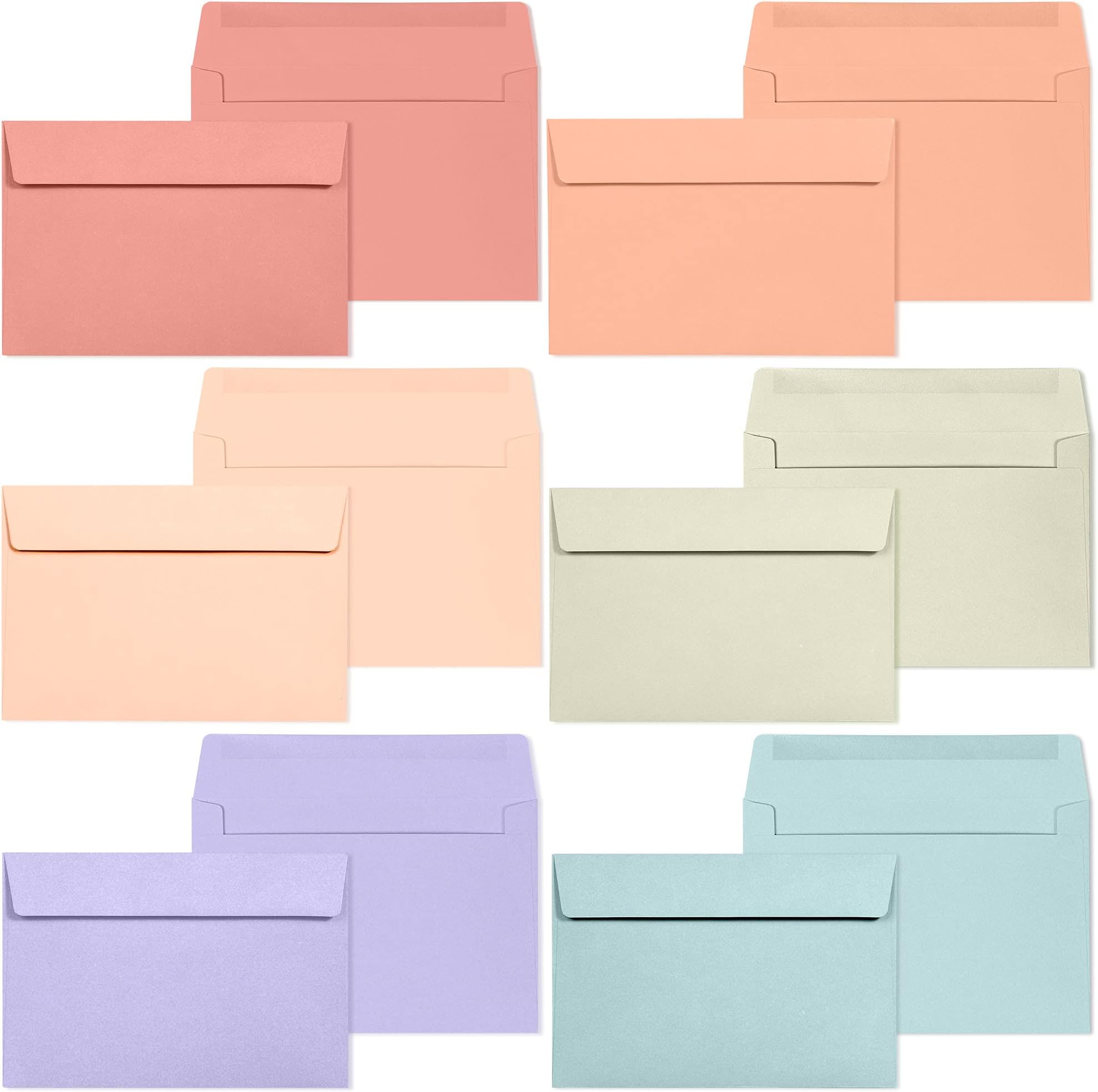 Amazon.com : A4 Envelopes - 48-Pack Colored Invitations, 4x6, Pastel ...