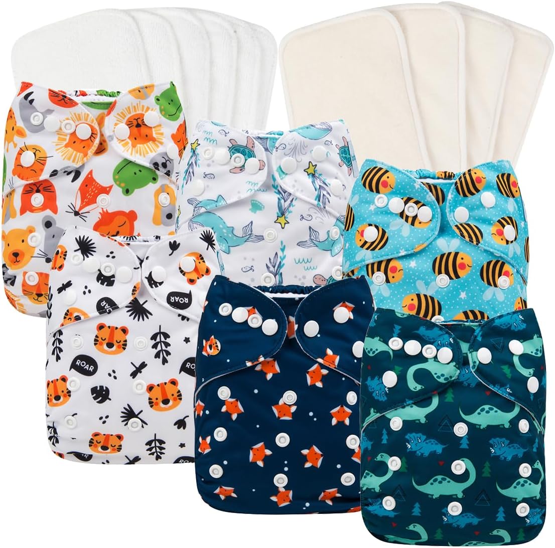 Amazon.com: BaeBae Goods Adjustable Cloth Diapers for Boys and Girls ...