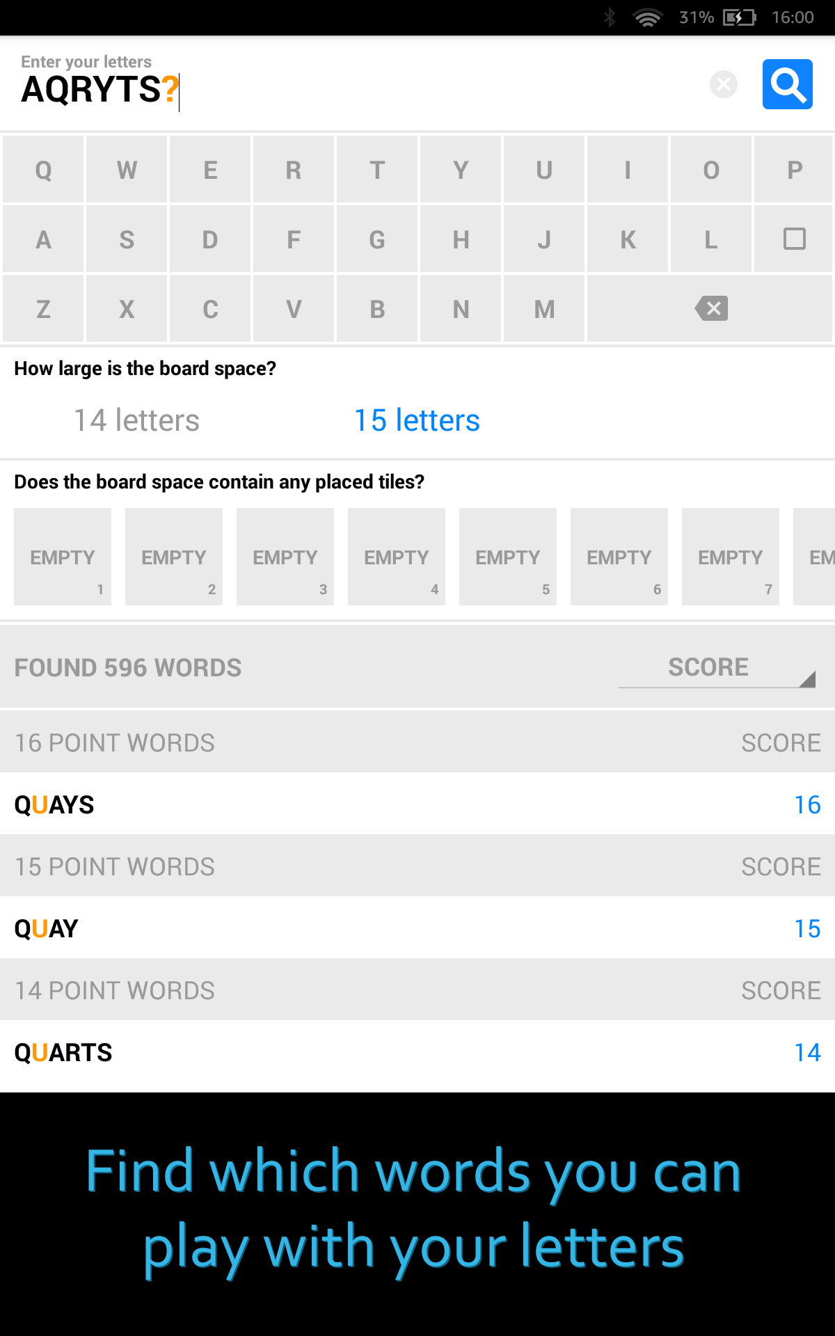 Word Helper for Scrabble - App on Amazon Appstore
