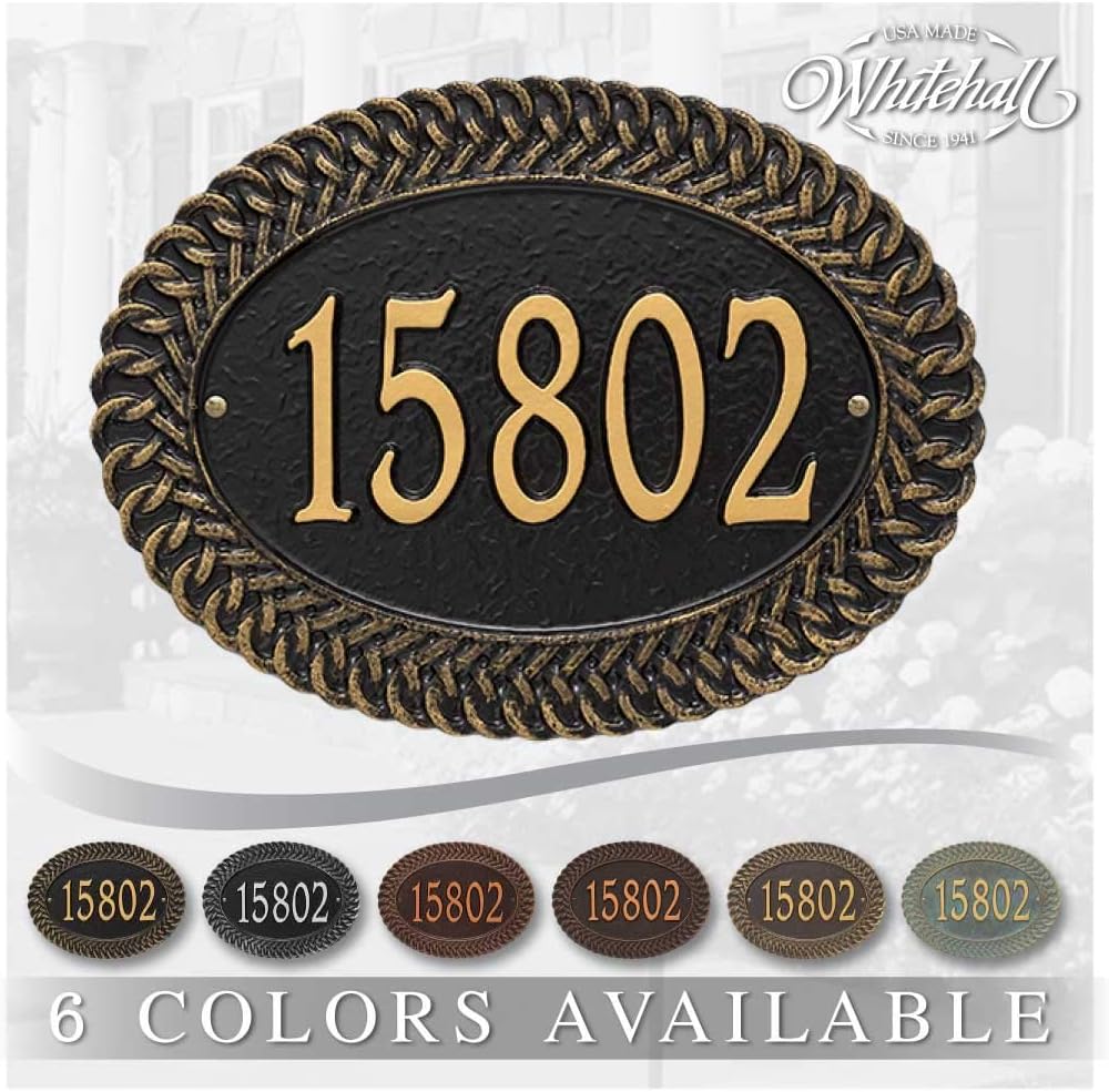 Amazon.com: Whitehall™ Personalized Cast Metal Address plaque - The ...