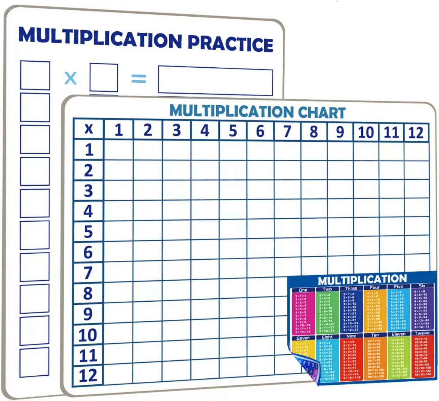 Amazon.com : Multiplication Chart Whiteboard, 9"x12" Dry Erase ...