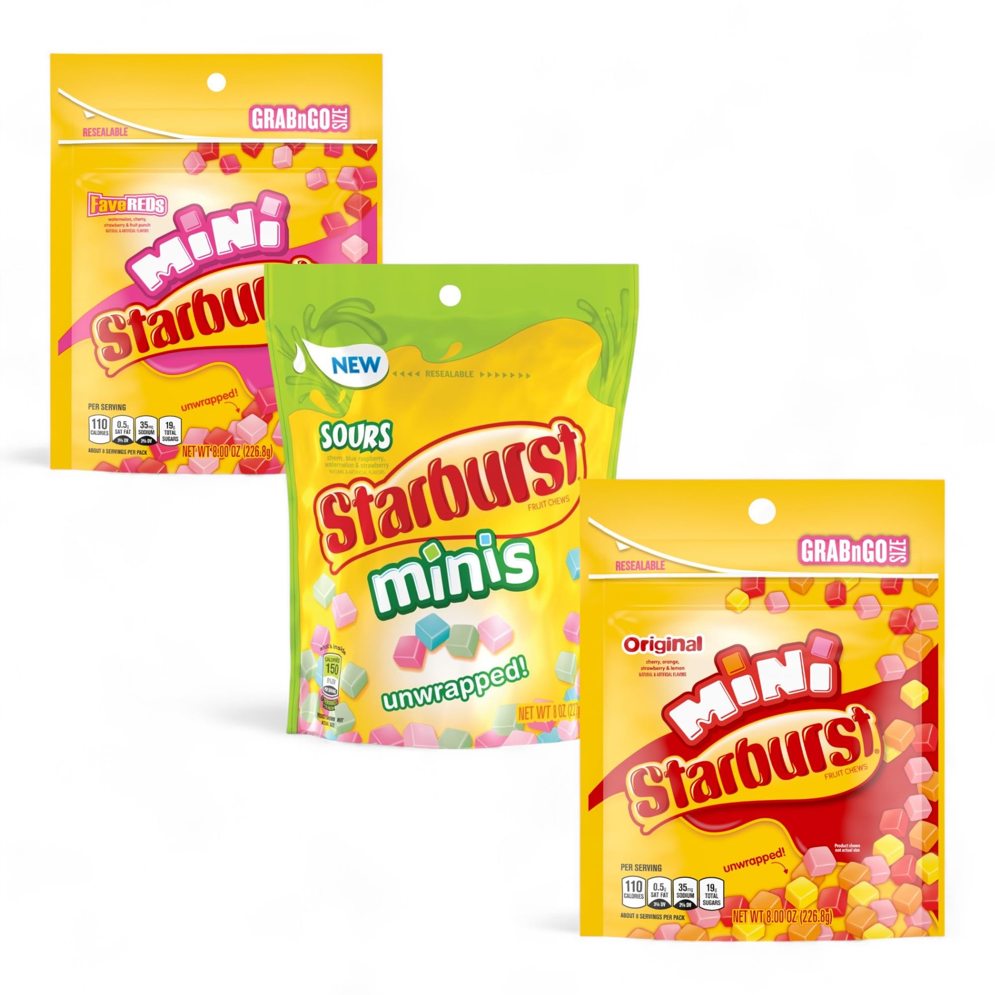 Amazon.com : ASSORTIT X Starburst Collab Minis Ultimate Sweet & Sour ...