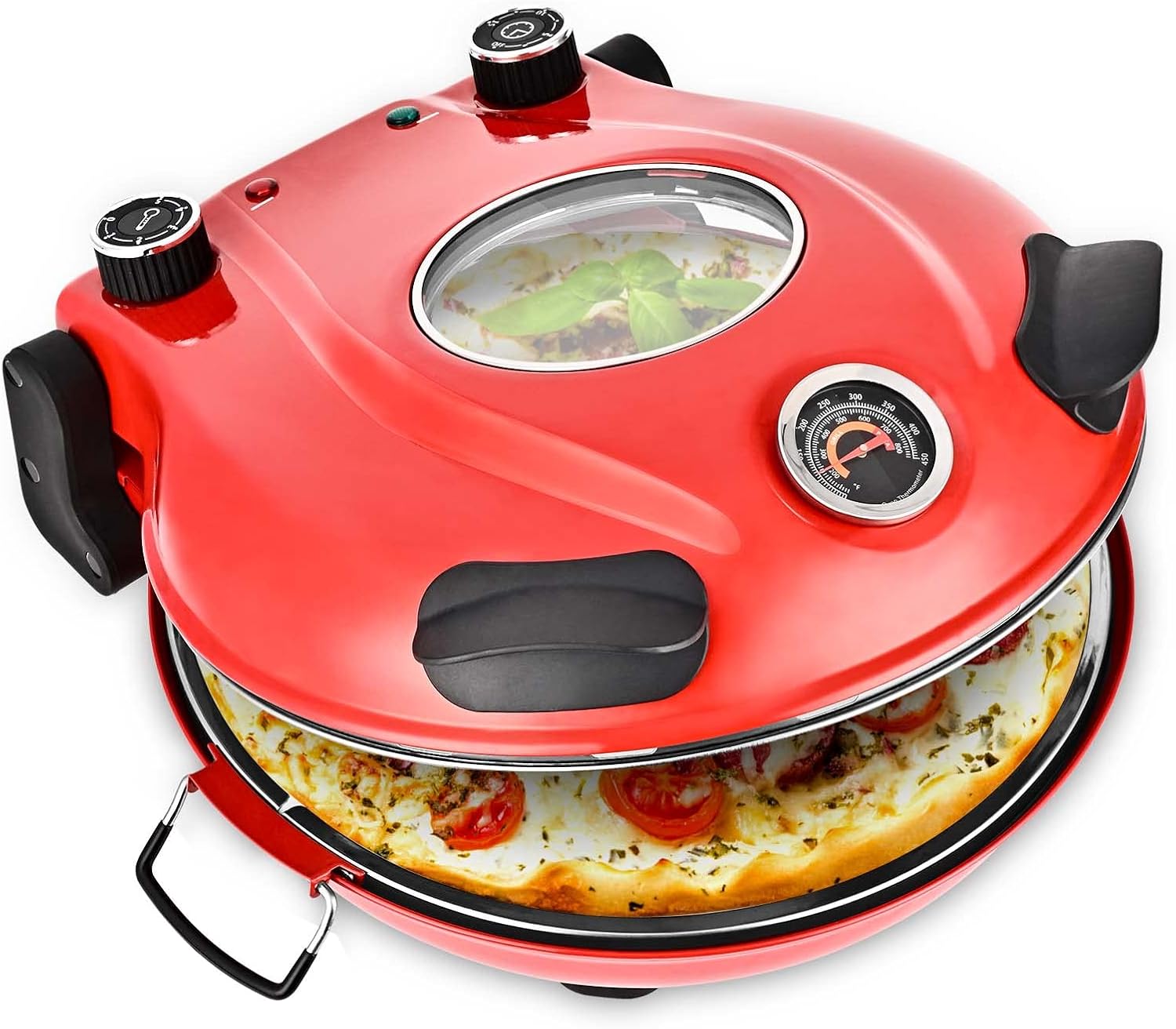 GELTTULU Pizza Maker, Pizza Oven Indoor 1200W, 12-inch / 30cm Electric ...