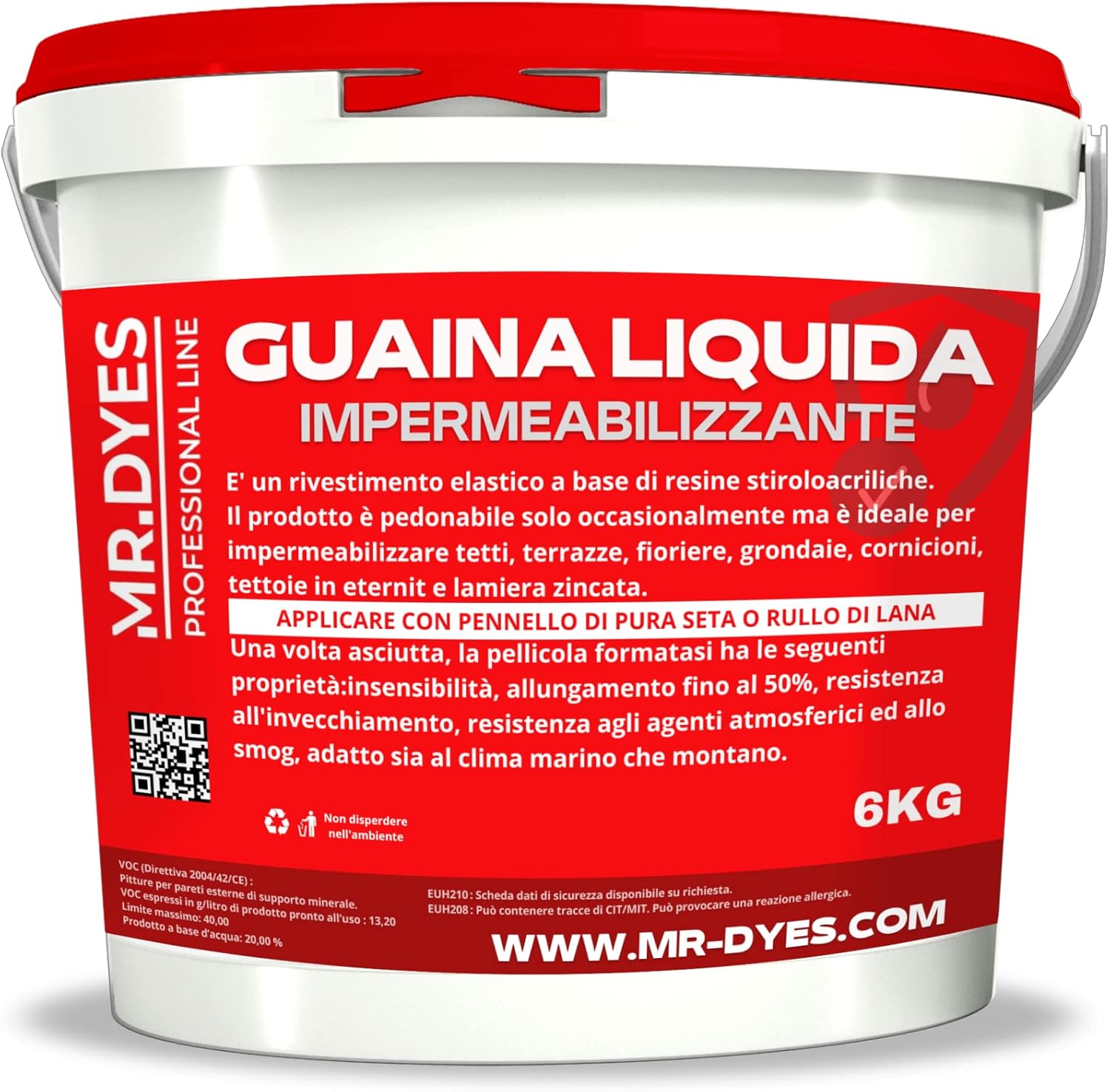 MR.DYES - Guaina Liquida Impermeabilizzante - Membrana Monocomponente ...