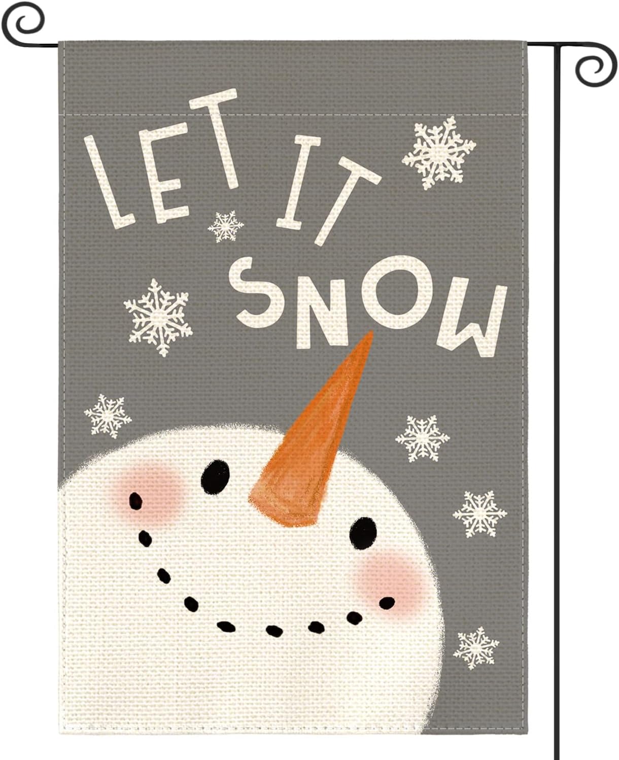 Amazon.com : AVOIN colorlife Let It Snow Snowflake Garden Flag 12x18 ...