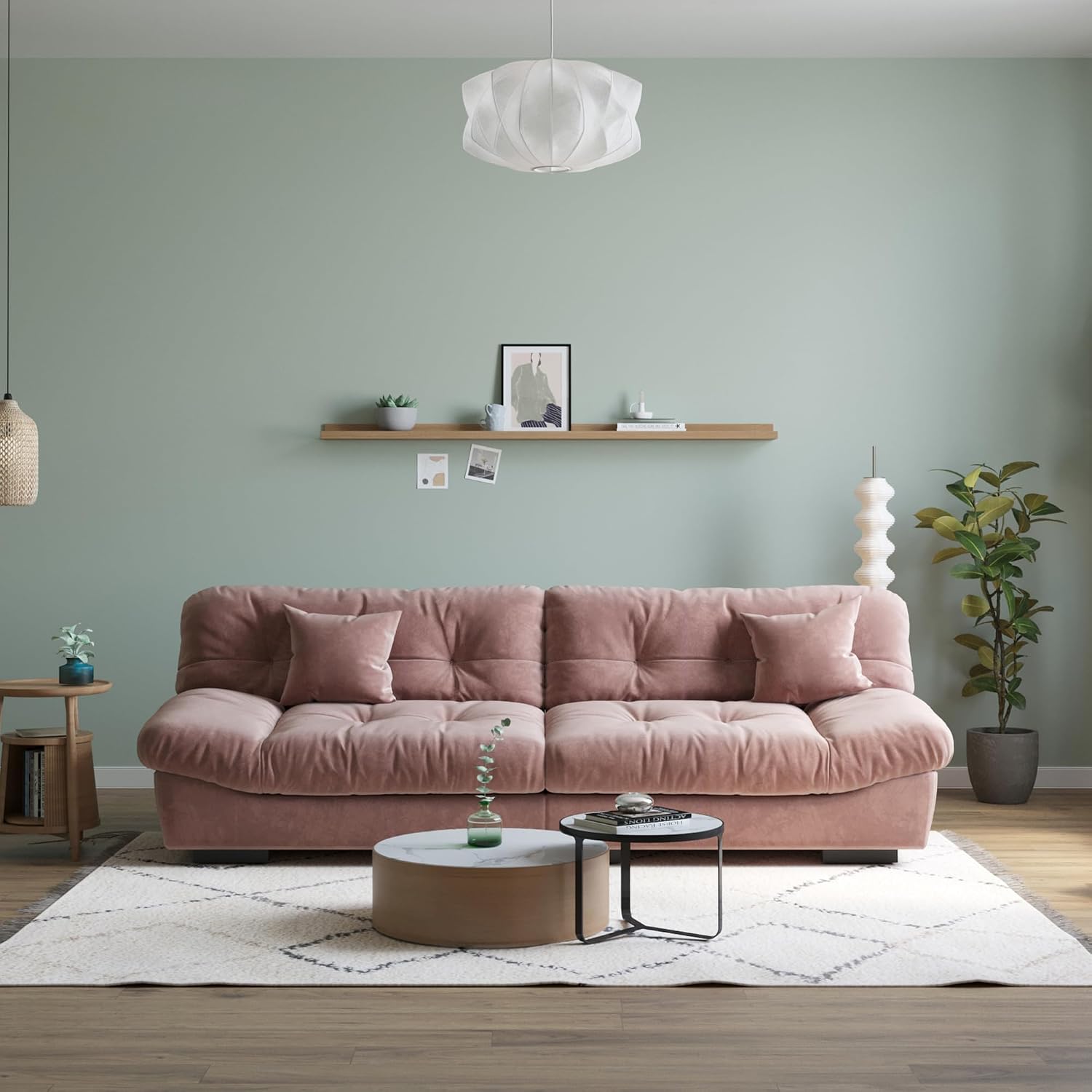 Amazon.com: JACH 105" Fluffy Cloud Couch, Minimalist Soft Couches ...