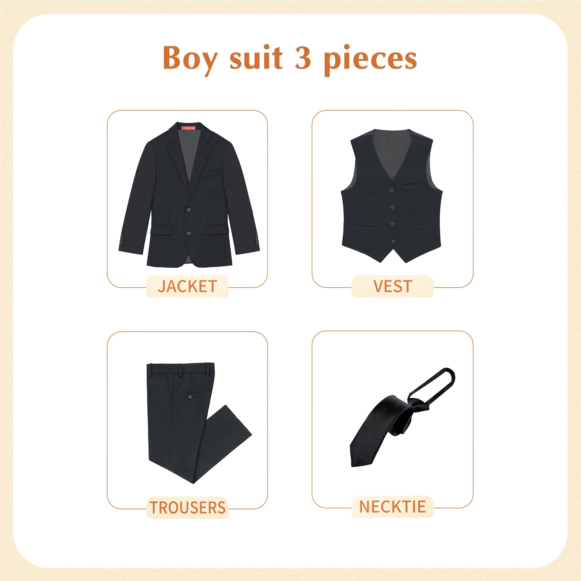 Snapklik.com : Plavict Boys Suit 3 Piece Suit, Adjustable Waist, Boys ...