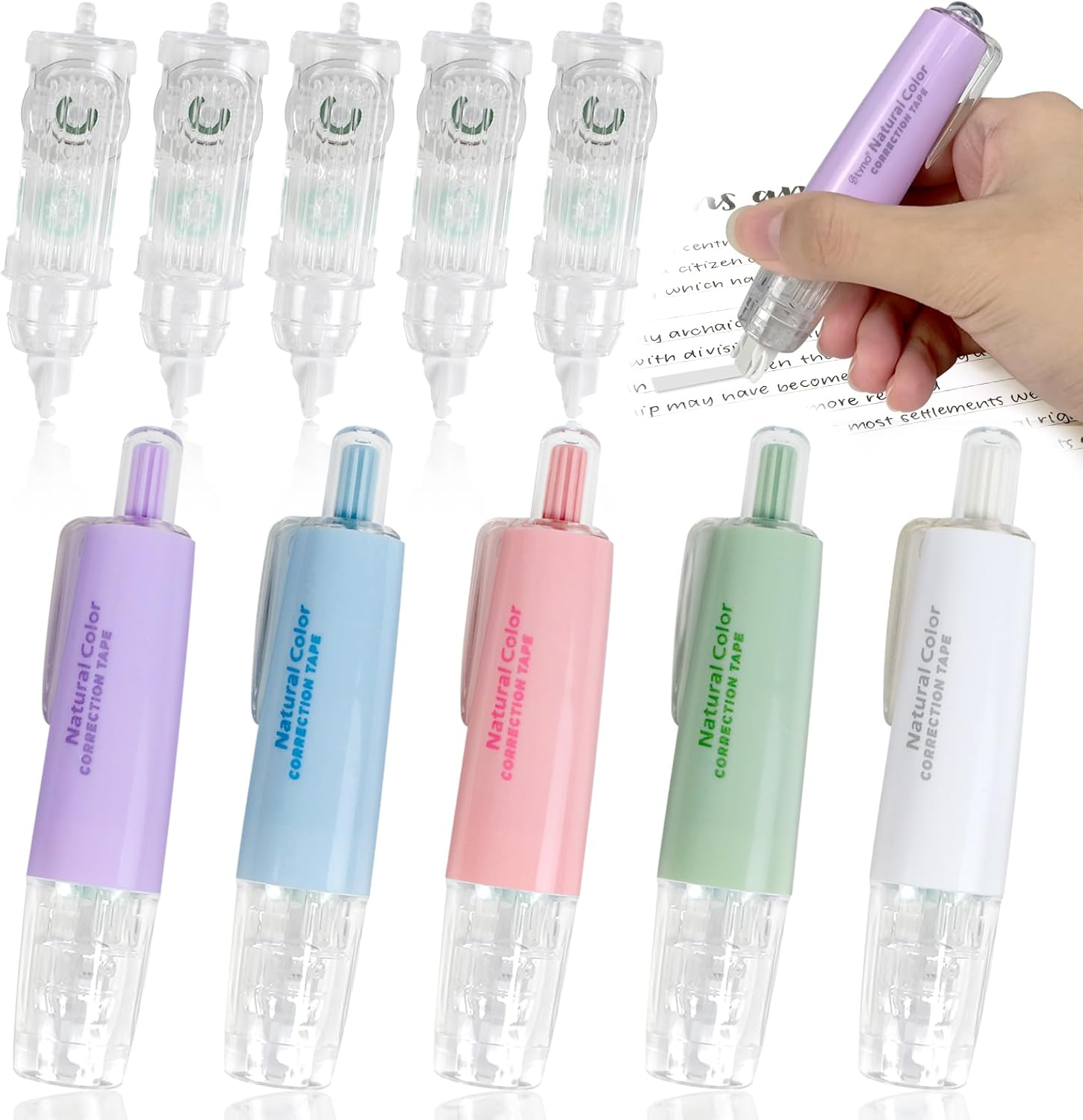 TPBSITNS 5pcs Correction Tape, 6m x 5mm Retractable Easy Tippex ...