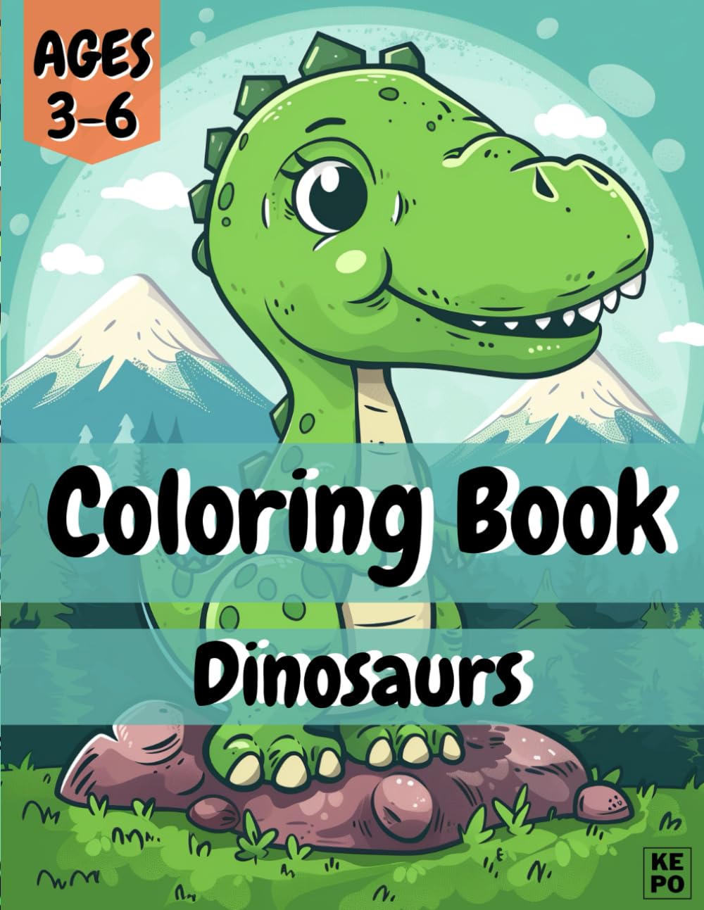 Amazon.com: Coloring Book for Kids - Dinosaurs, Age 3-6: Bringing the ...