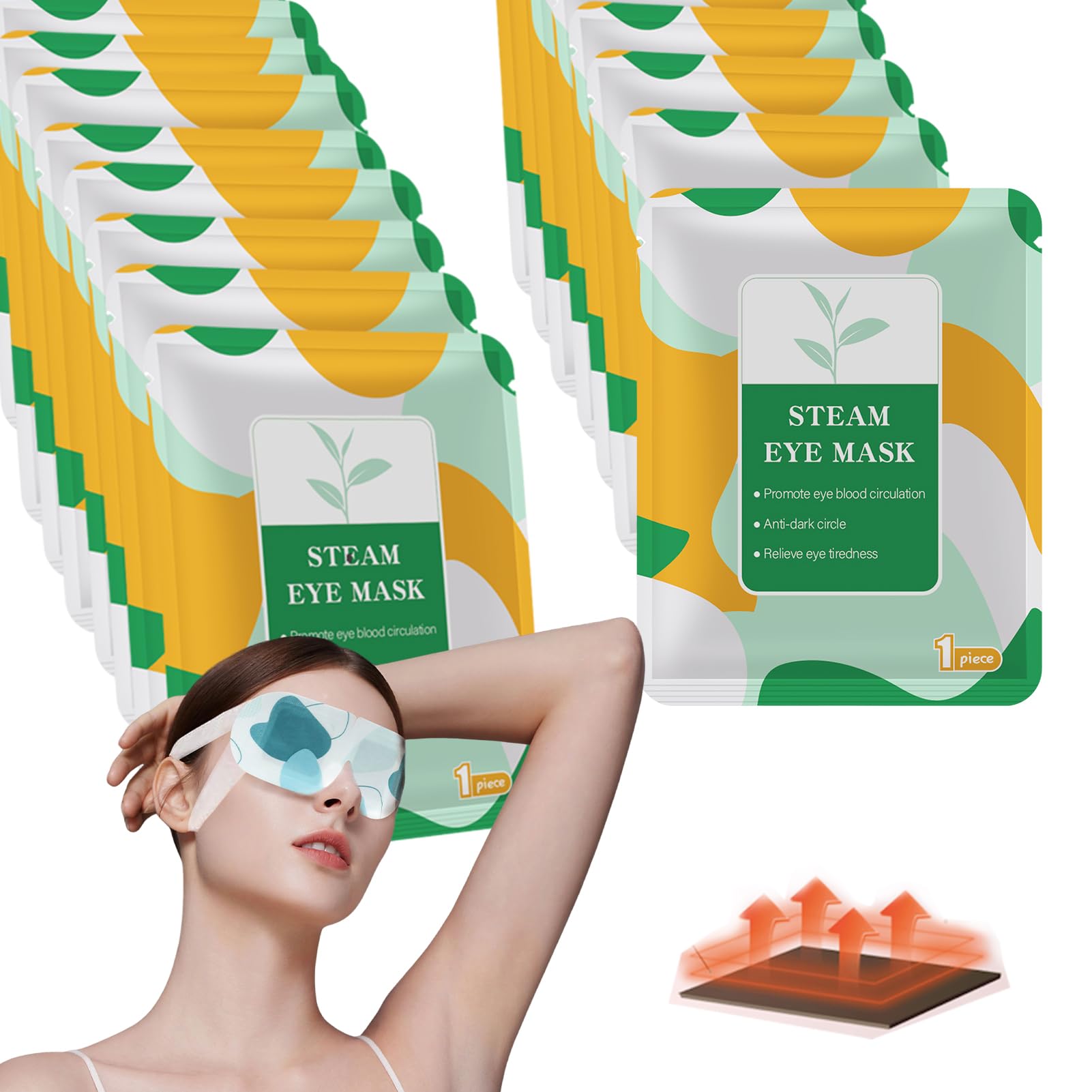 50 Packs Steam Eye Mask for Dry Eyes, Self Heated Sleep Eye Mask ...