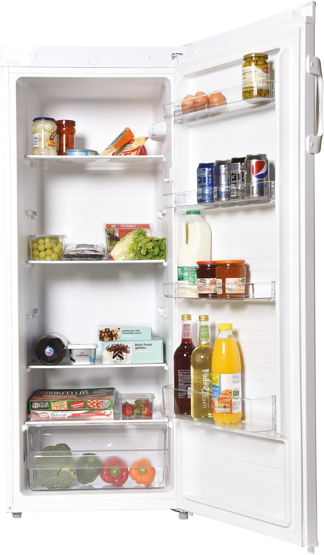 Statesman TL235LWE Tall Larder Fridge 235 Litre, 3 Adjustable Glass ...