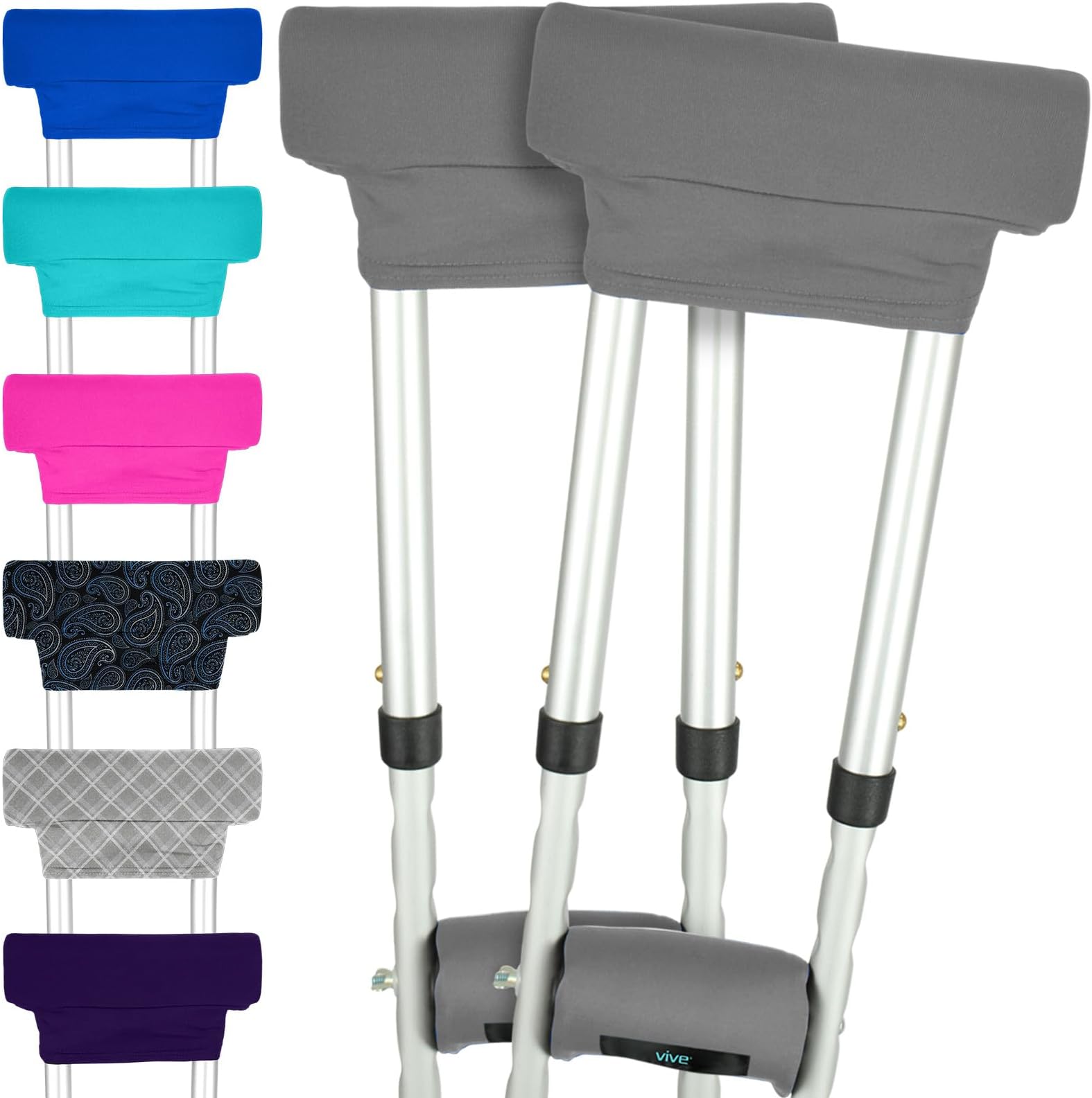 Amazon.com: Vive Crutch Pads & Hand Grips - Padding for Walking Arm ...