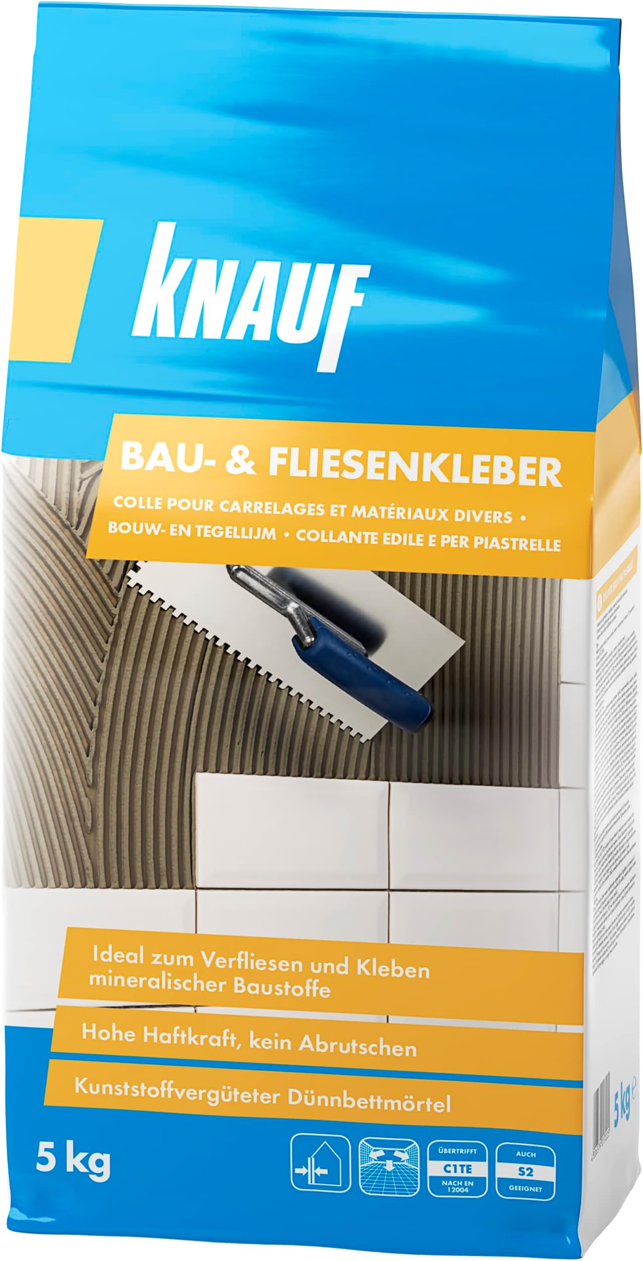 Knauf Bau- und Fliesenkleber 5-kg – Fliesen-Klebstoff und Flex ...