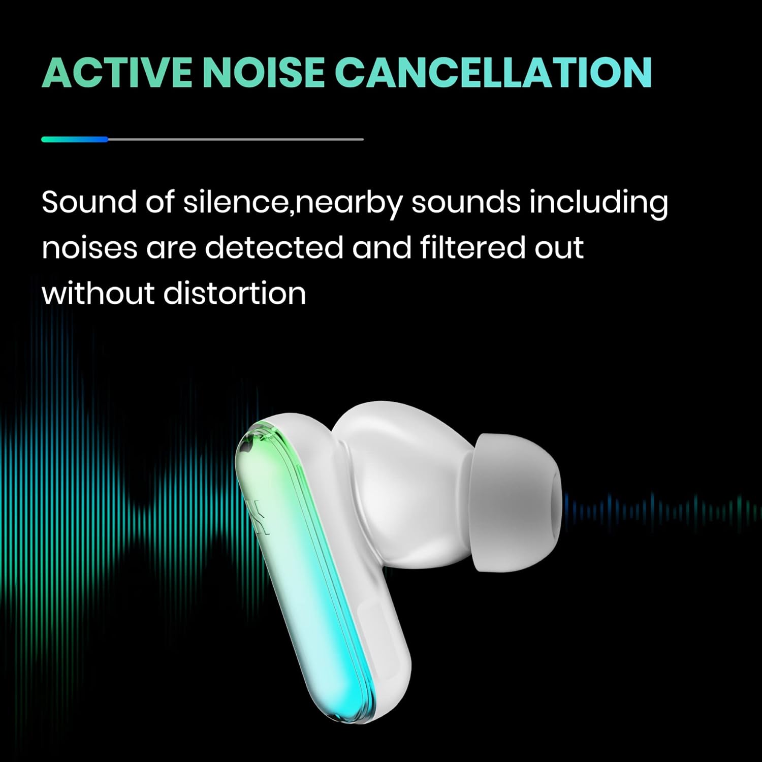 HHOGene Gpods Wireless Earbuds with Light Control,Noise Cancelling ...