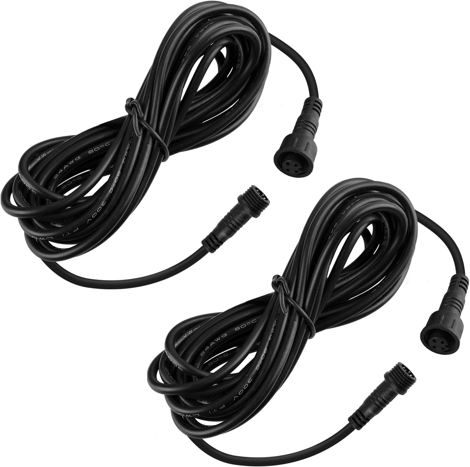 NATPOW Extension Cable Wire for Pond Light 2 Pack 5M with Male and ...