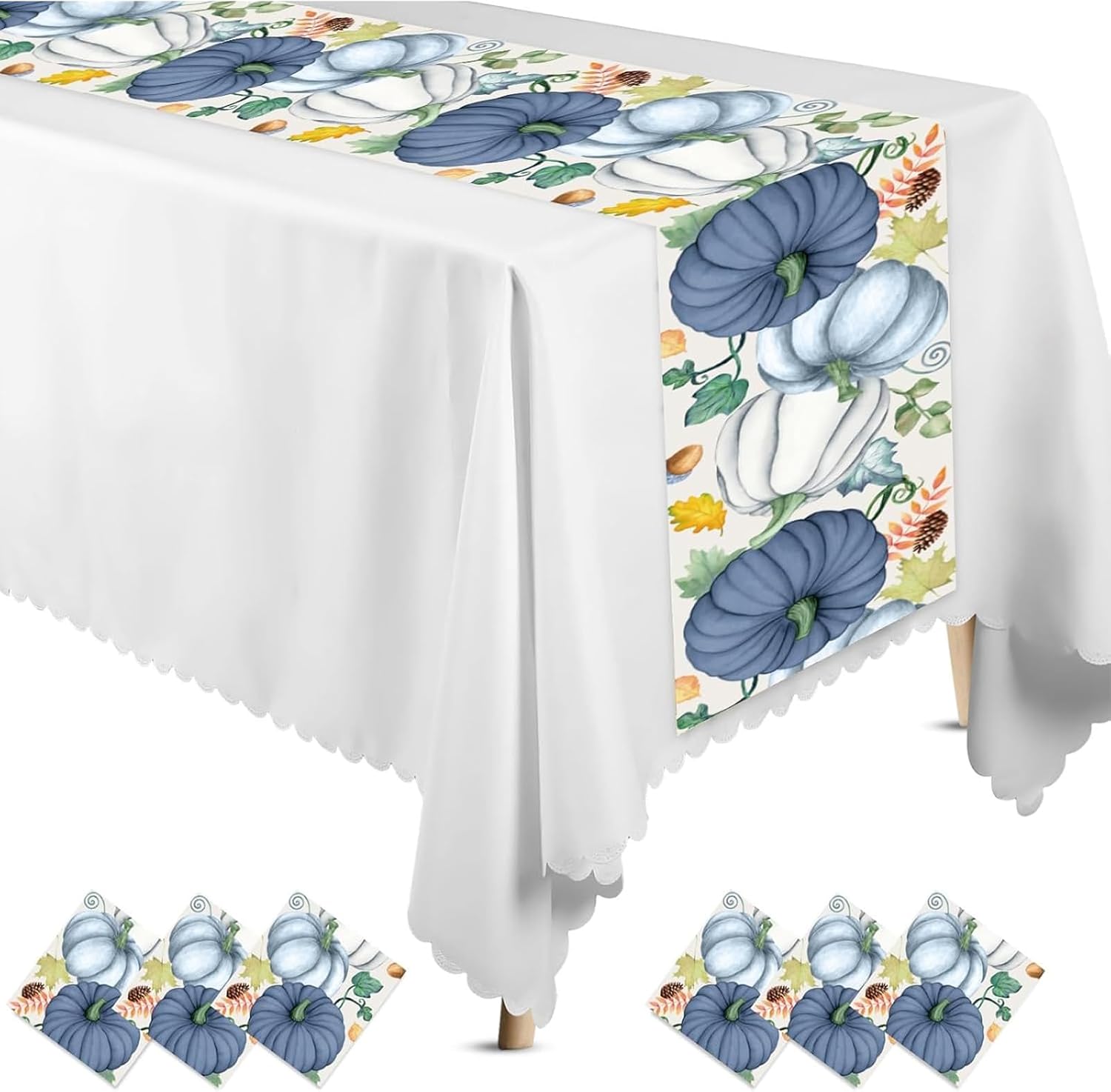 Amazon.com: Windkream 6 Pcs Fall Table Runner 14 x 108 Inch Plastic ...