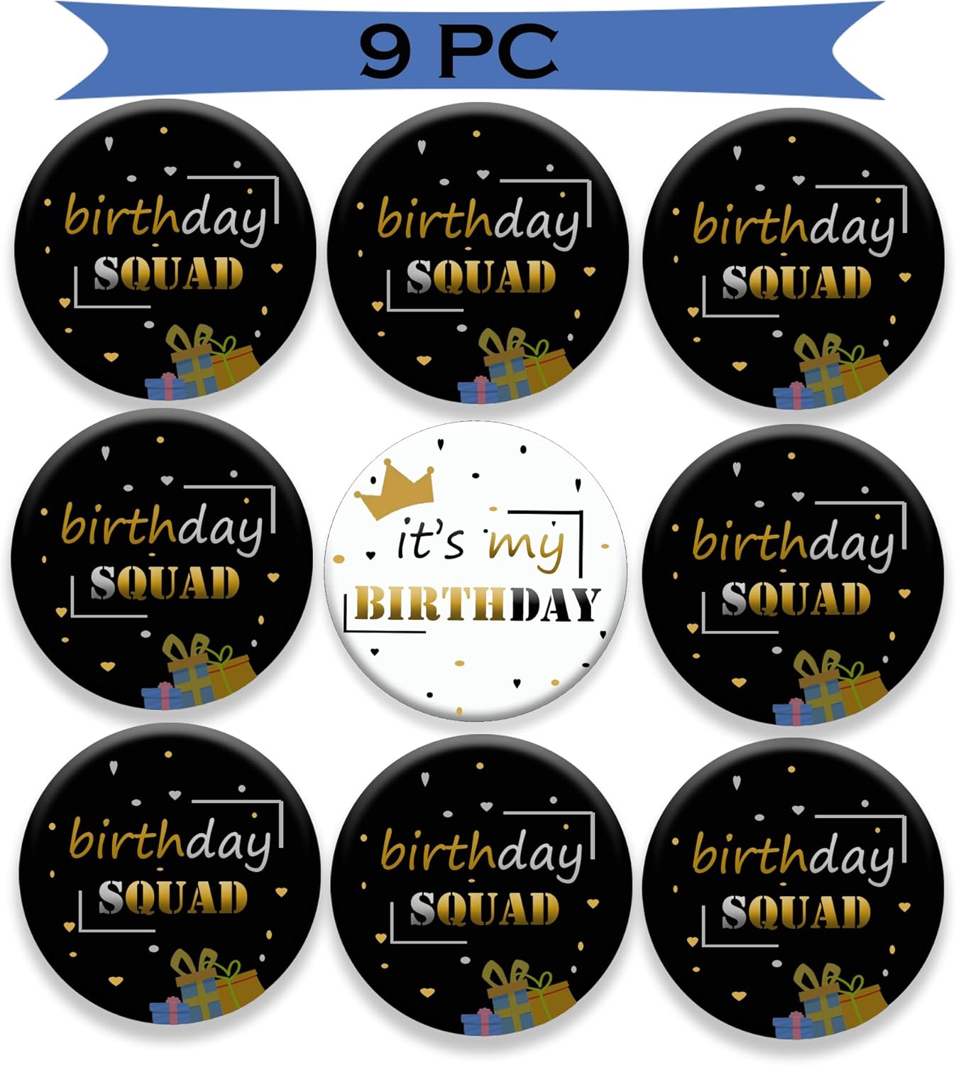 Amazon.com: 9pcs Birthday Pin, HAHZY Its My Birthday Pin with Birthday ...