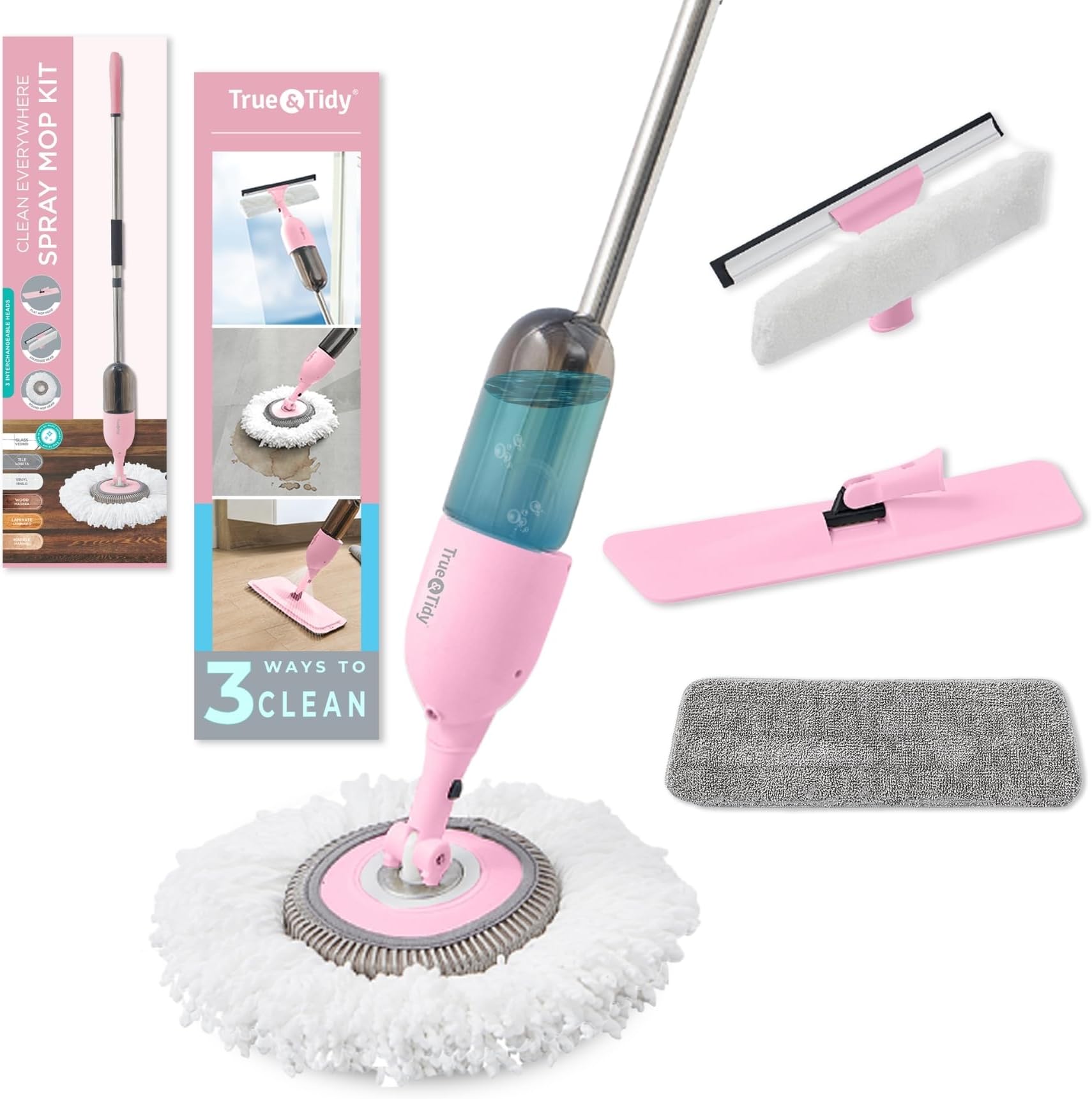 Amazon.com: True & Tidy® SPRAY-250 Multi-Surface Spray Mop with ...