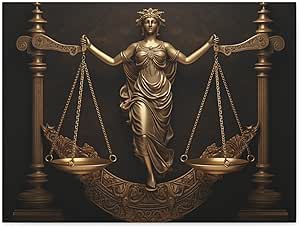 Amazon.com: Modern Law Office Room Decor Themis Goddess Canvas Wall Art ...