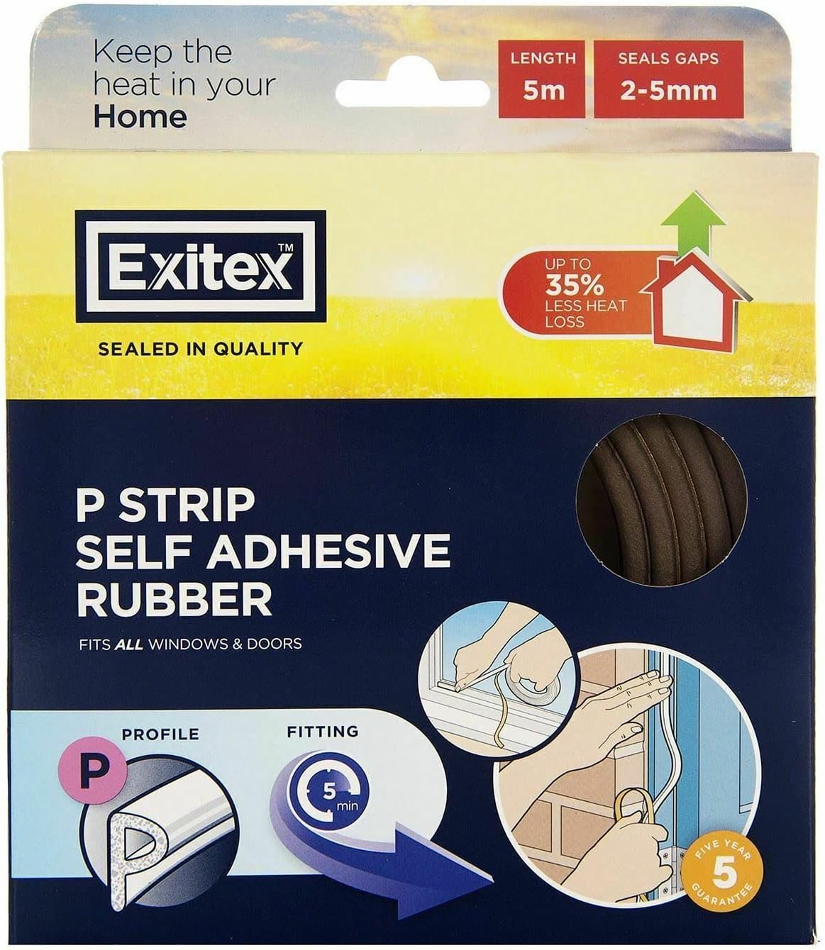5M 'P' Strip Pack Brown SSP/5BN : Amazon.co.uk: DIY & Tools