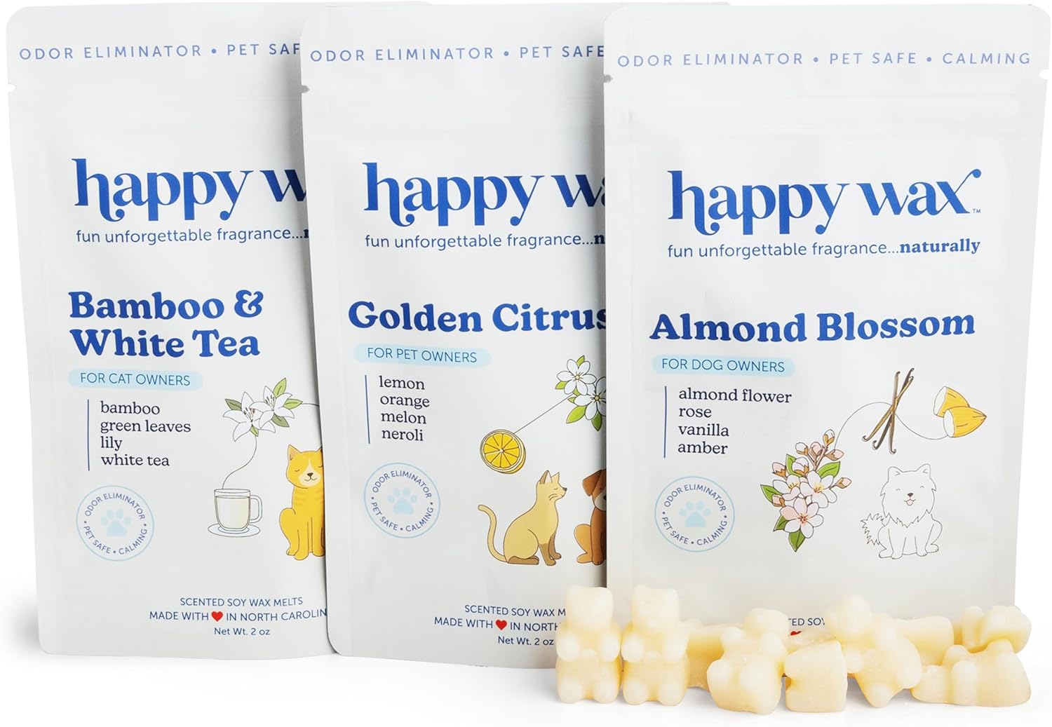Amazon.com: Happy Wax Pet Scents Collection: Pet Safe, Odor Eliminating ...