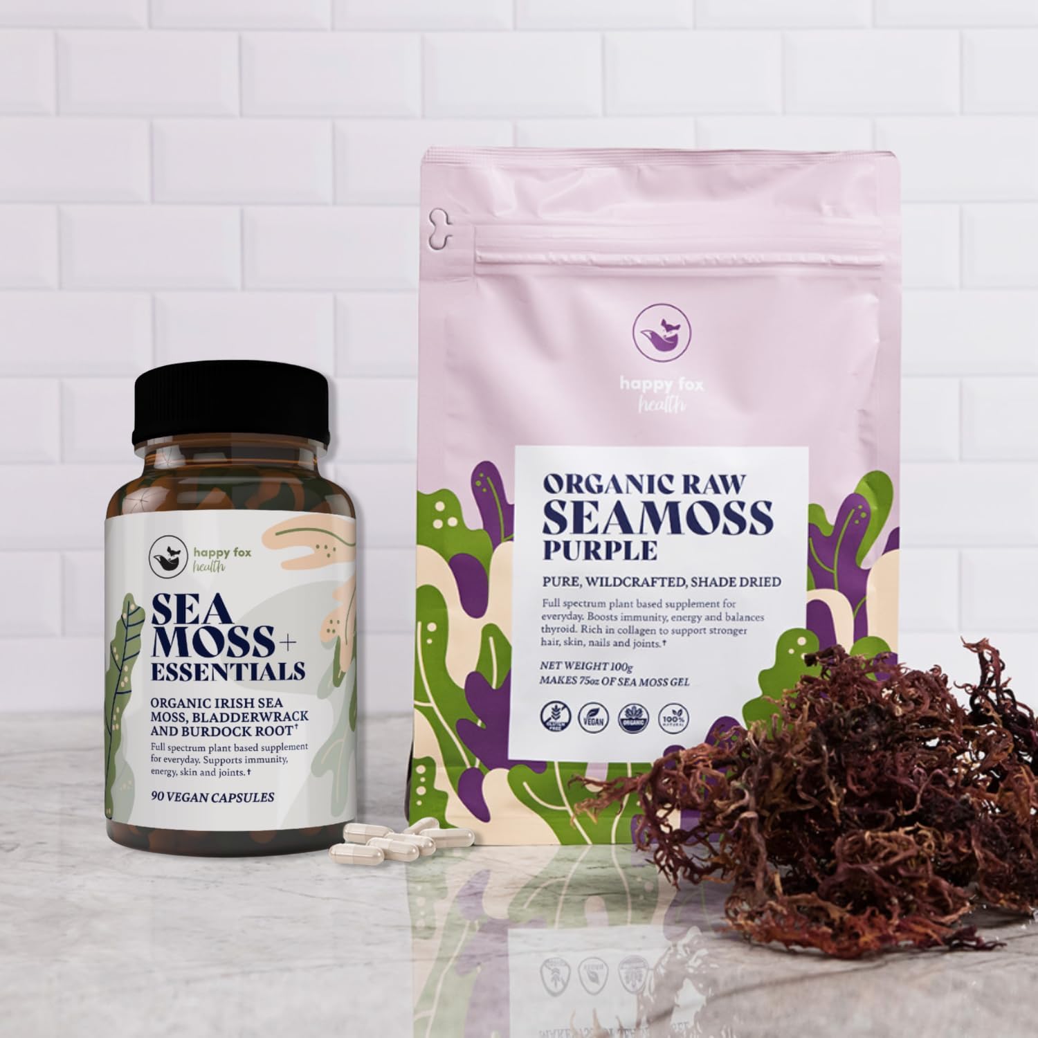 Amazon.com: Essentials & Purple Sea Moss Bundle - Organic Sea Moss Raw ...