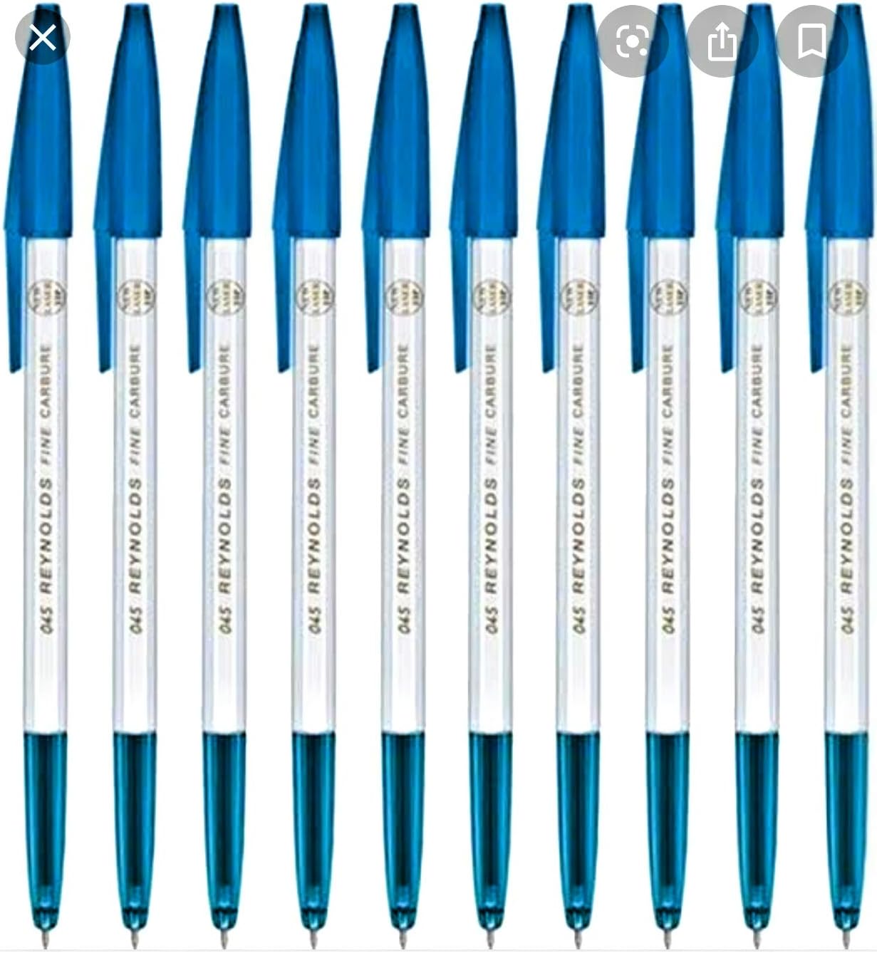Reynolds 045 - BLUE (PACK OF 10) I Lightweight Ball Pen With ...