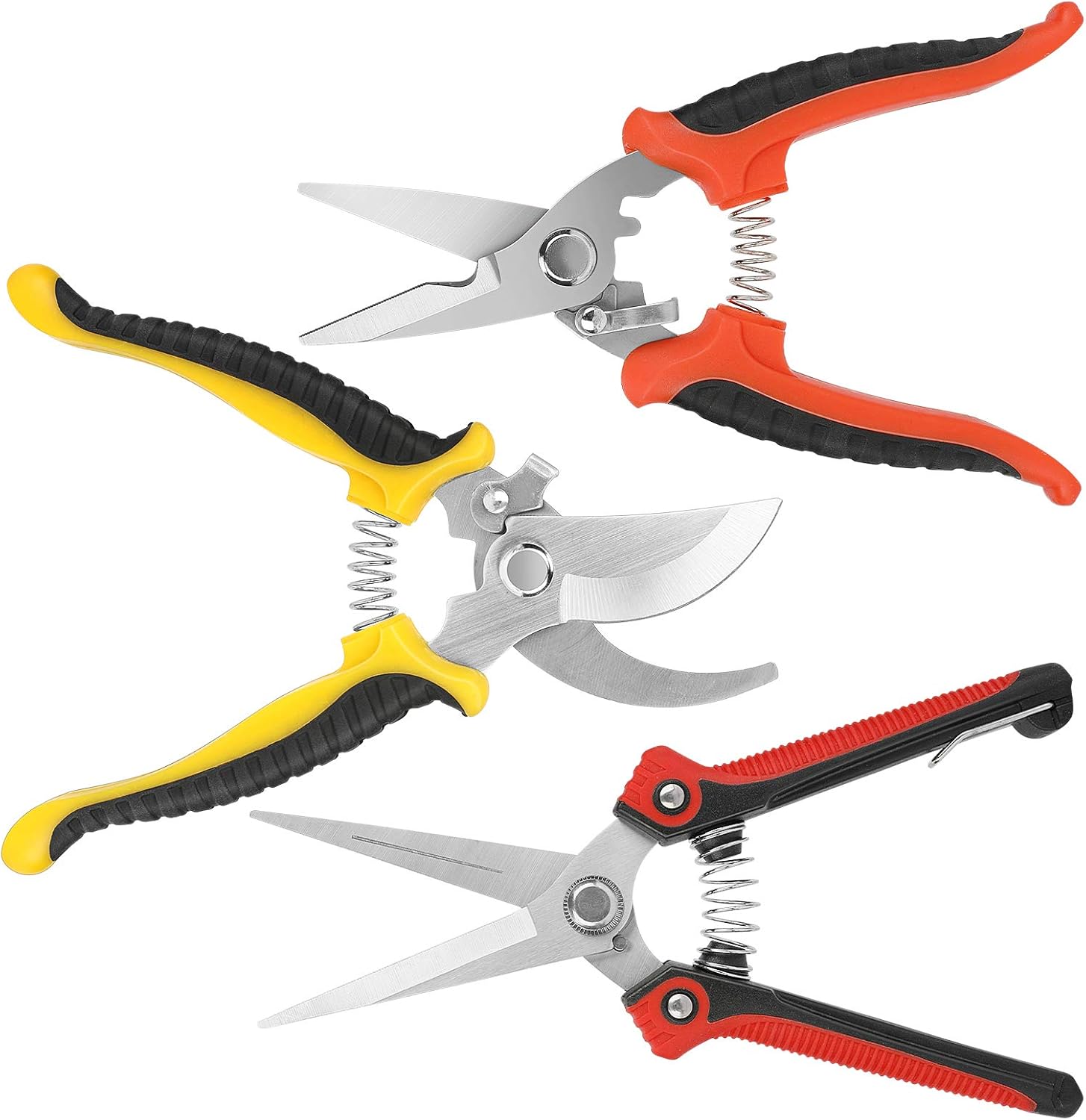 Achort Garden Pruning Shears Set of 3 Secateur Safety Lock Gardening ...