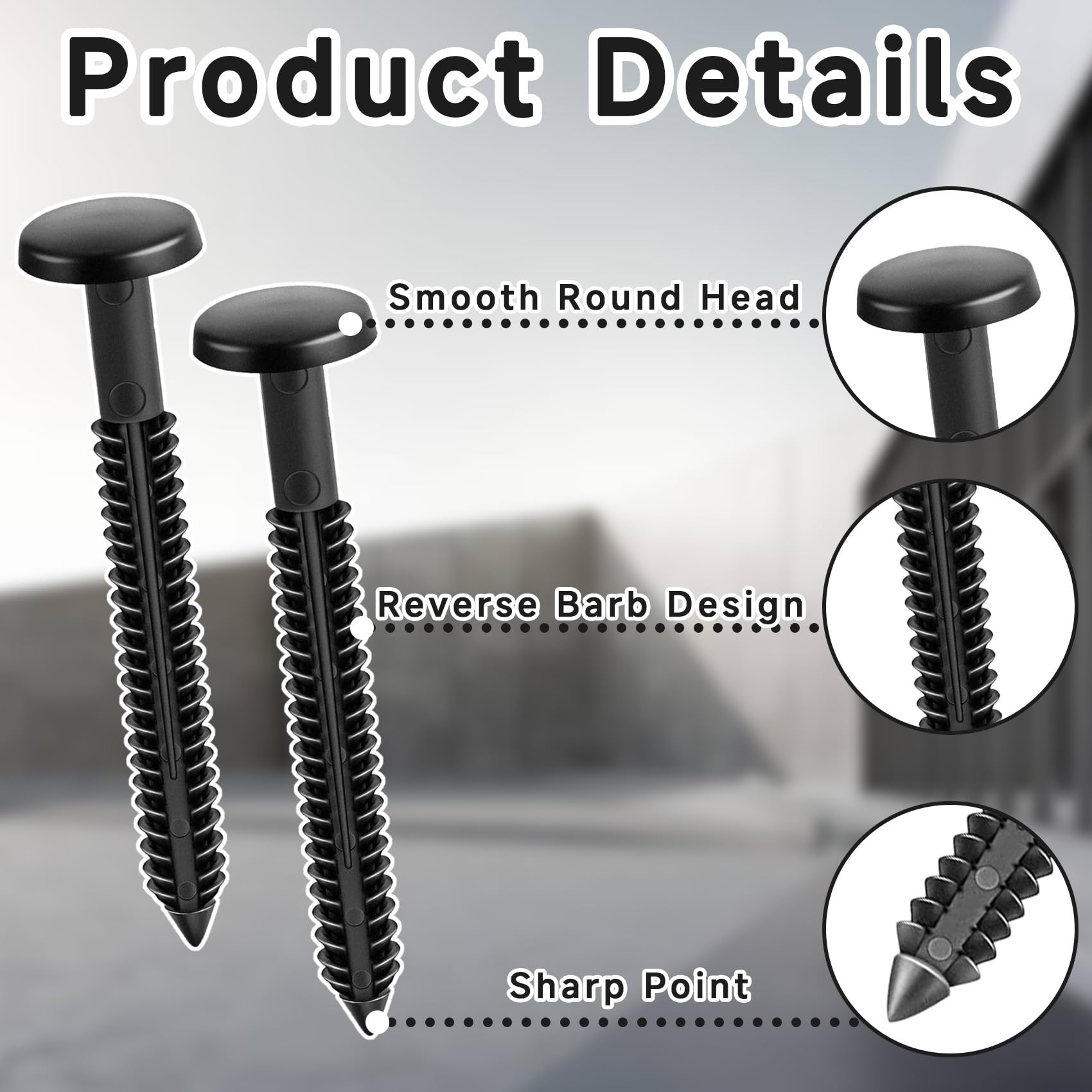 Vinyl Shutters ABCISI 50 Pcs Vinyl Shutter Fasteners, 3 Inch Window ...