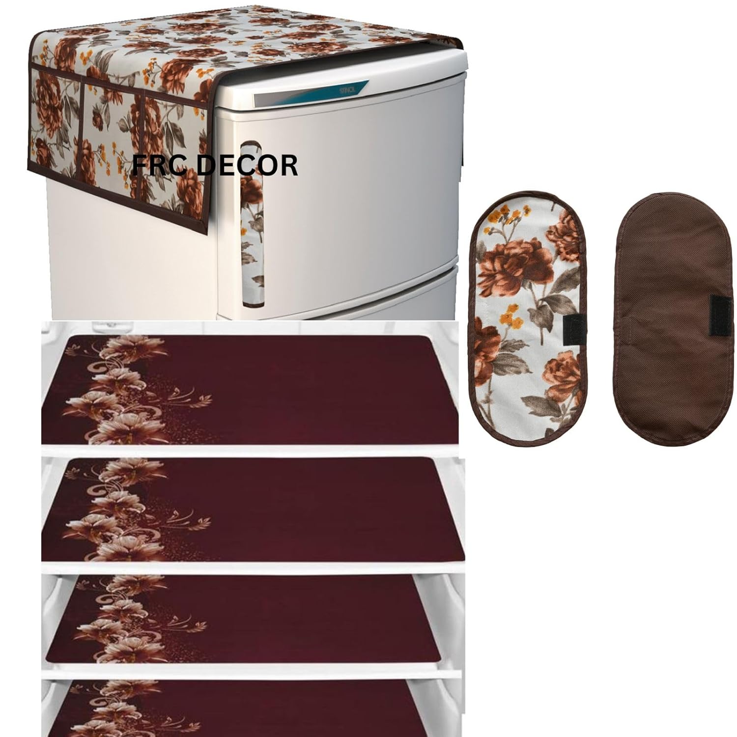 FRC DECOR STOREUP Double Door Or Single Door Fridge Cover | Fridge ...