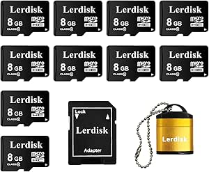 Amazon.com: Lerdisk Factory Wholesale Micro SD Card 8GB U1 Pack of 10 ...