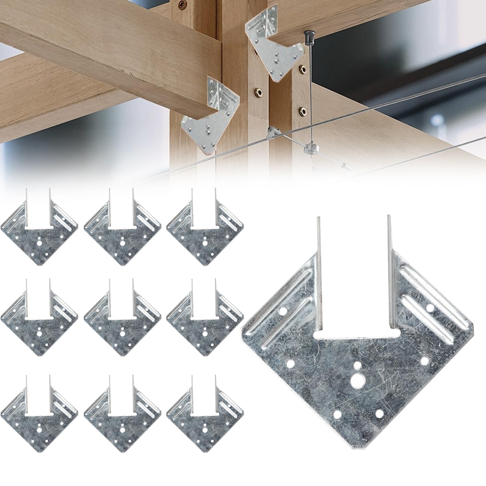 Amazon.com: 10 Pcs Hurricane Tie Clip, 14-Gauge (Thickness 2mm) Rafter ...