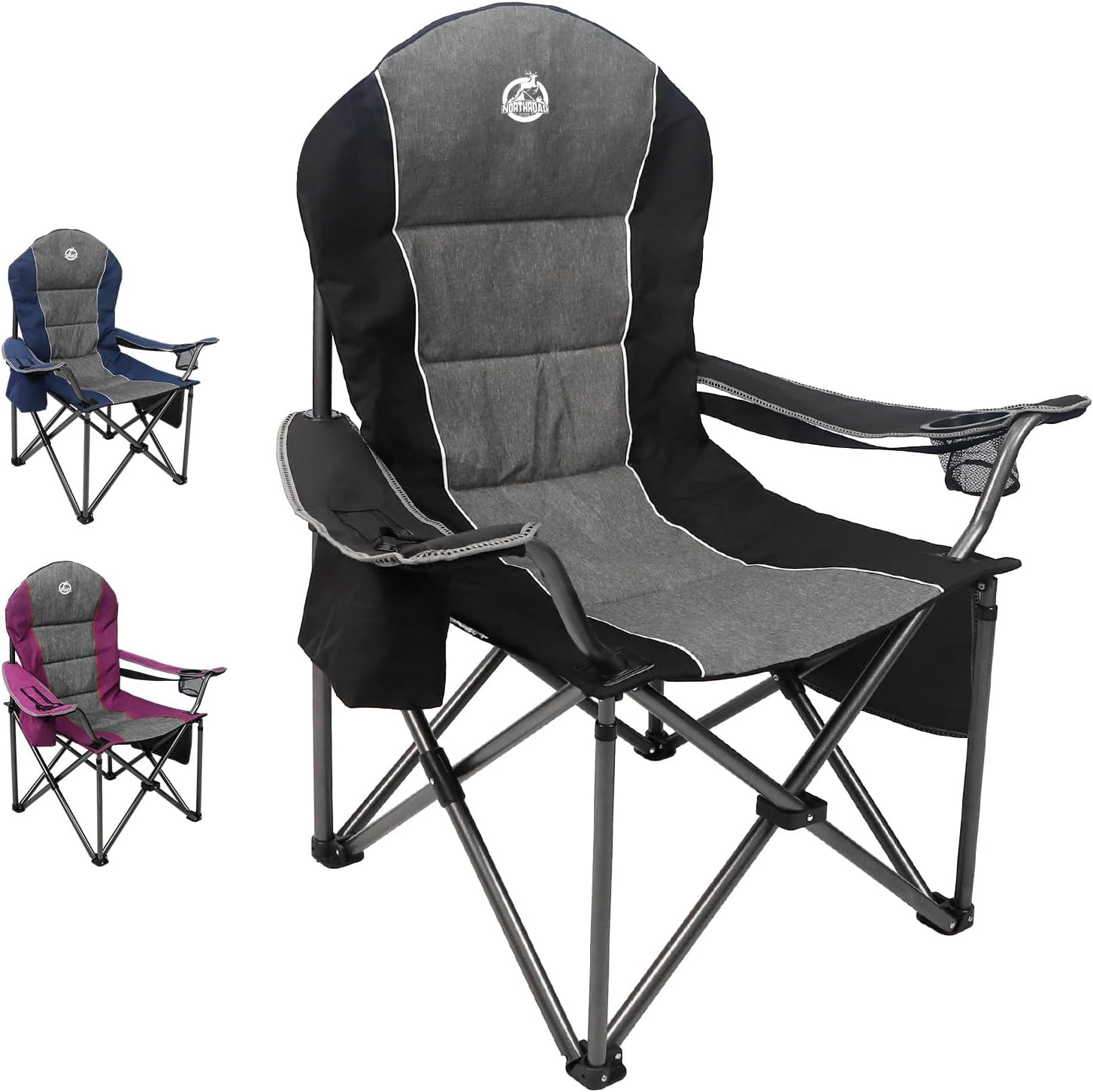 Amazon.com: Yestomo Camping Chairs, High Back Folding Camping Chairs ...