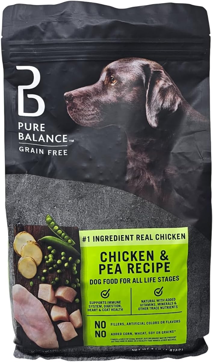 Amazon.com: Pure Balance Chicken and Pea Grain Free Dry Dog Food, 4 ...