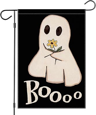 Amazon.com : AVOIN colorlife Ghost Spooky Halloween Boo Garden Flag ...