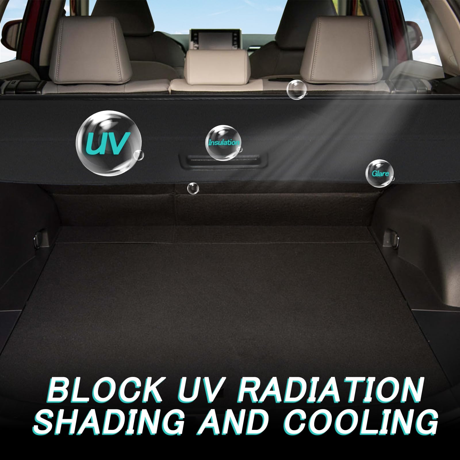 Snapklik.com : Cargo Screen Cargo Cover Retractable Trunk Security Cover