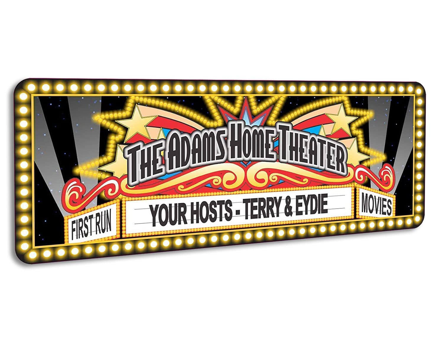 Amazon.com: Fun Sign Factory Customized Hollywood Style Home Theater ...