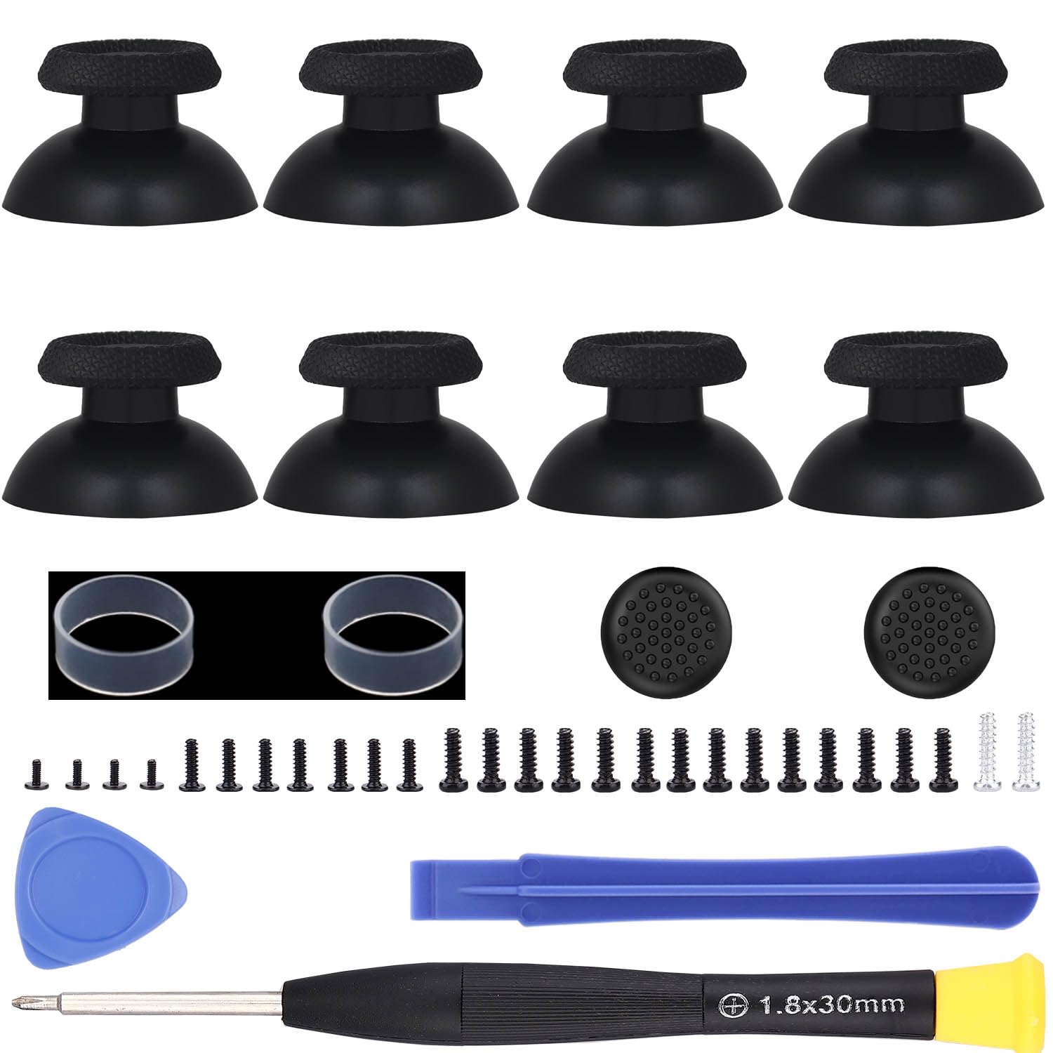 Snapklik.com : Ikpek 8 Pack Black Replacement Thumbsticks For DualSense ...