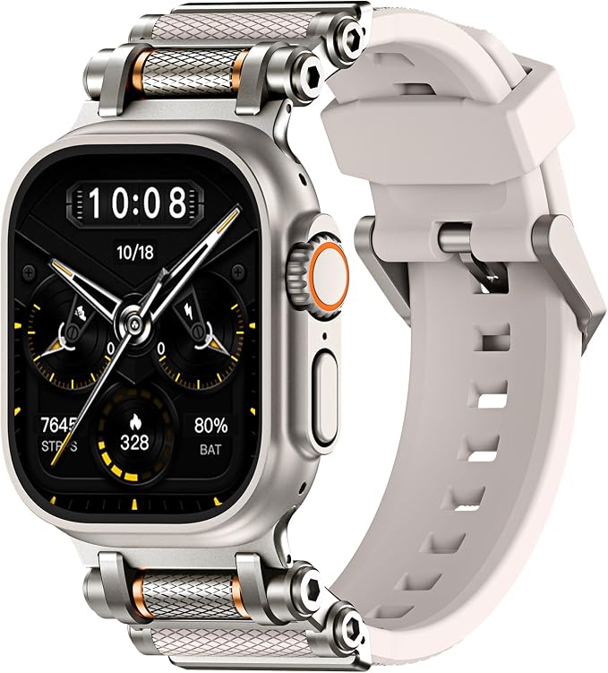 Amazon.com: TAURI Silicone for Apple Watch Bands Ultra 3/2/1 49mm ...