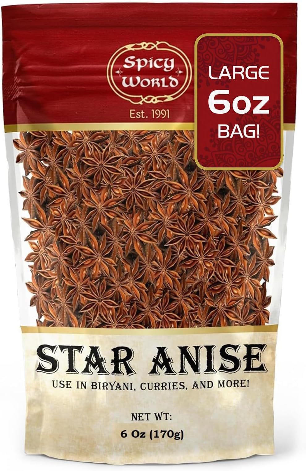Amazon.com : Star Anise Whole Pods 6 Oz Bag -Premium Quality, Vegan ...