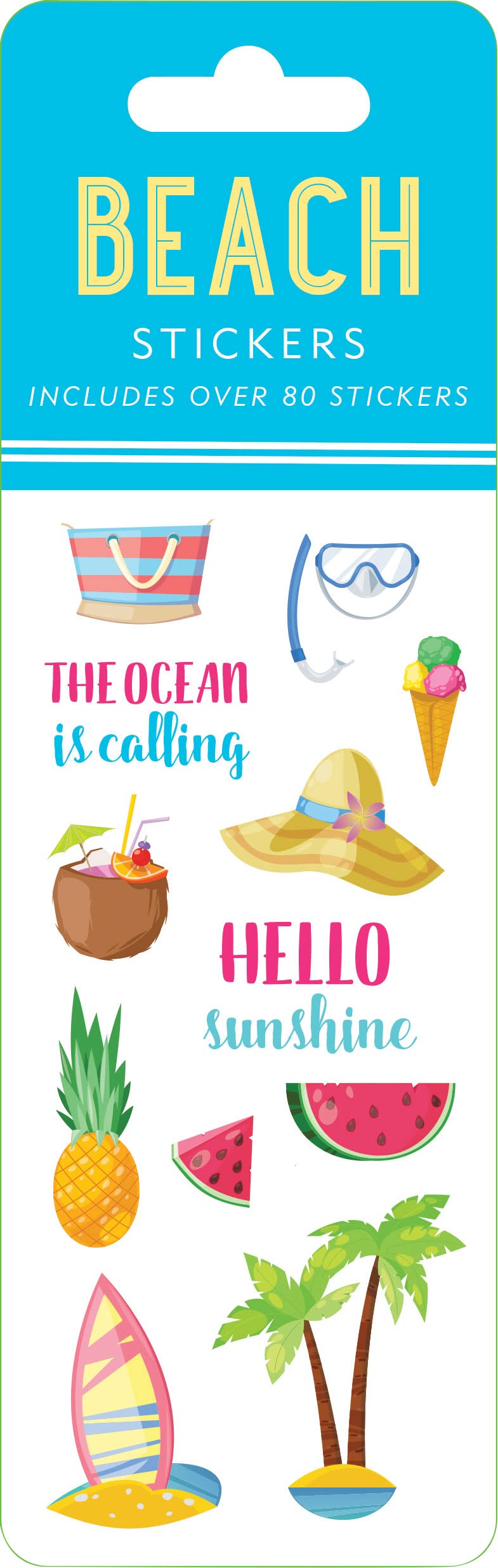 Beach Sticker Set (6 different sheets of stickers!): Peter Pauper Press ...