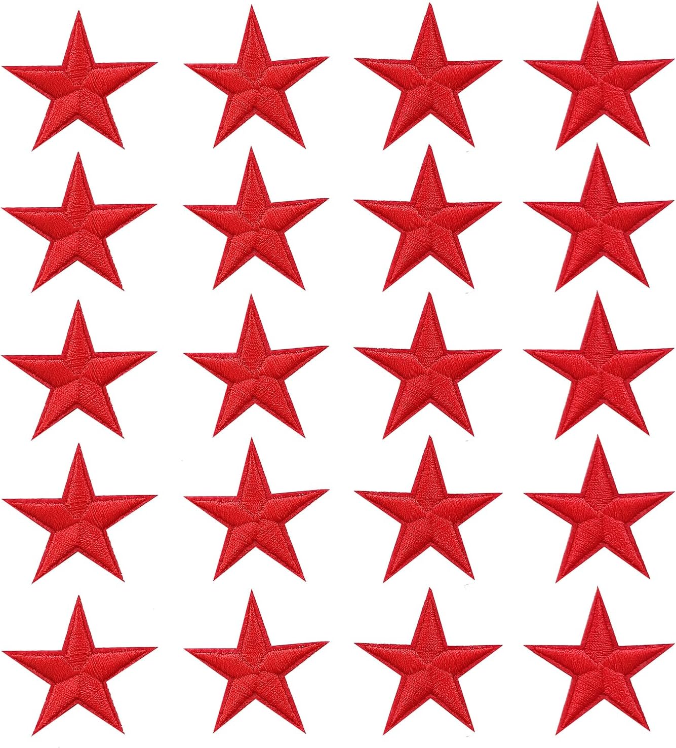 Amazon.com: Zlettery 20pcs Red Star Iron on Patches, Star Patches ...