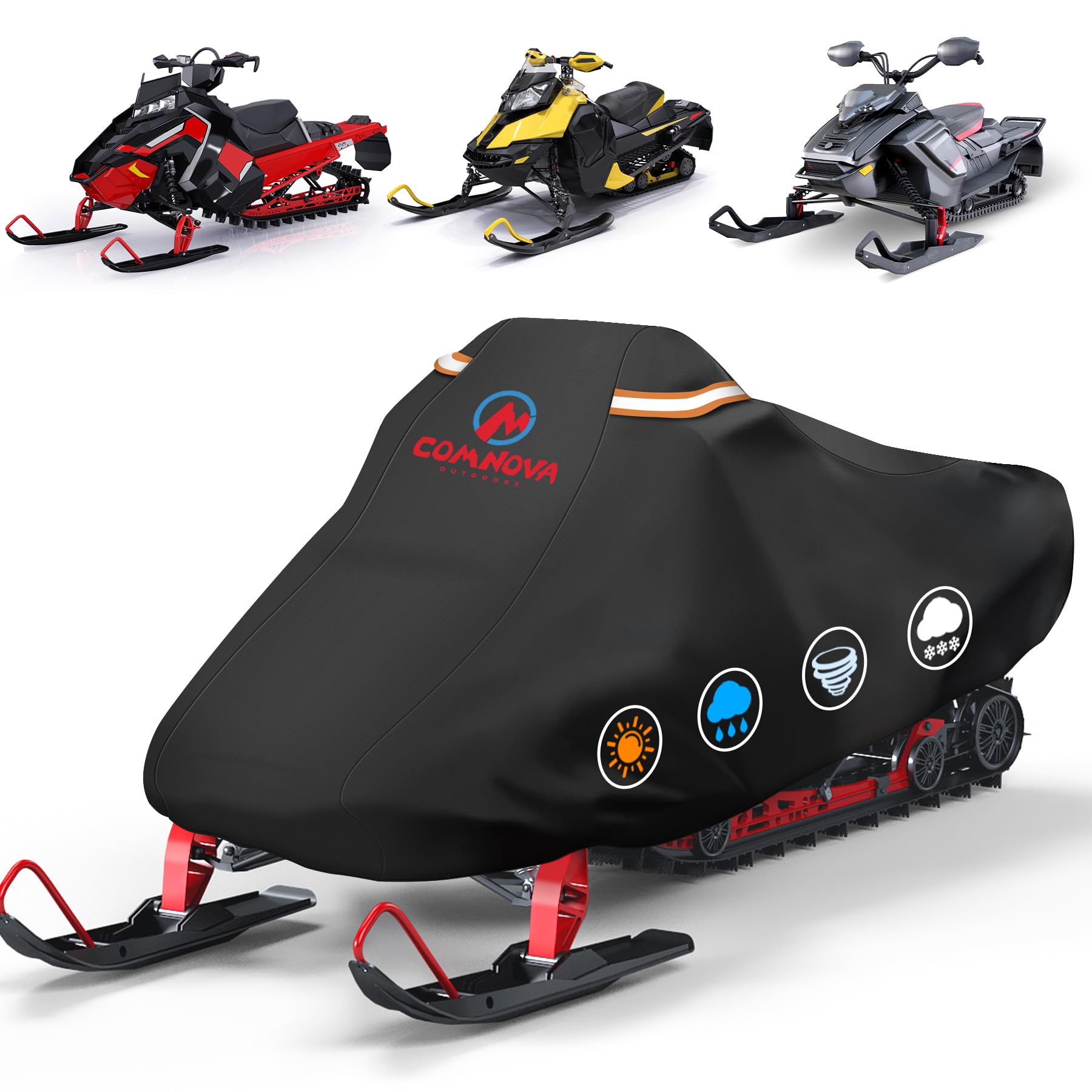 Amazon.com: Comnova Snowmobile Cover 130 Inch - 600D Outdoor Snowsled ...