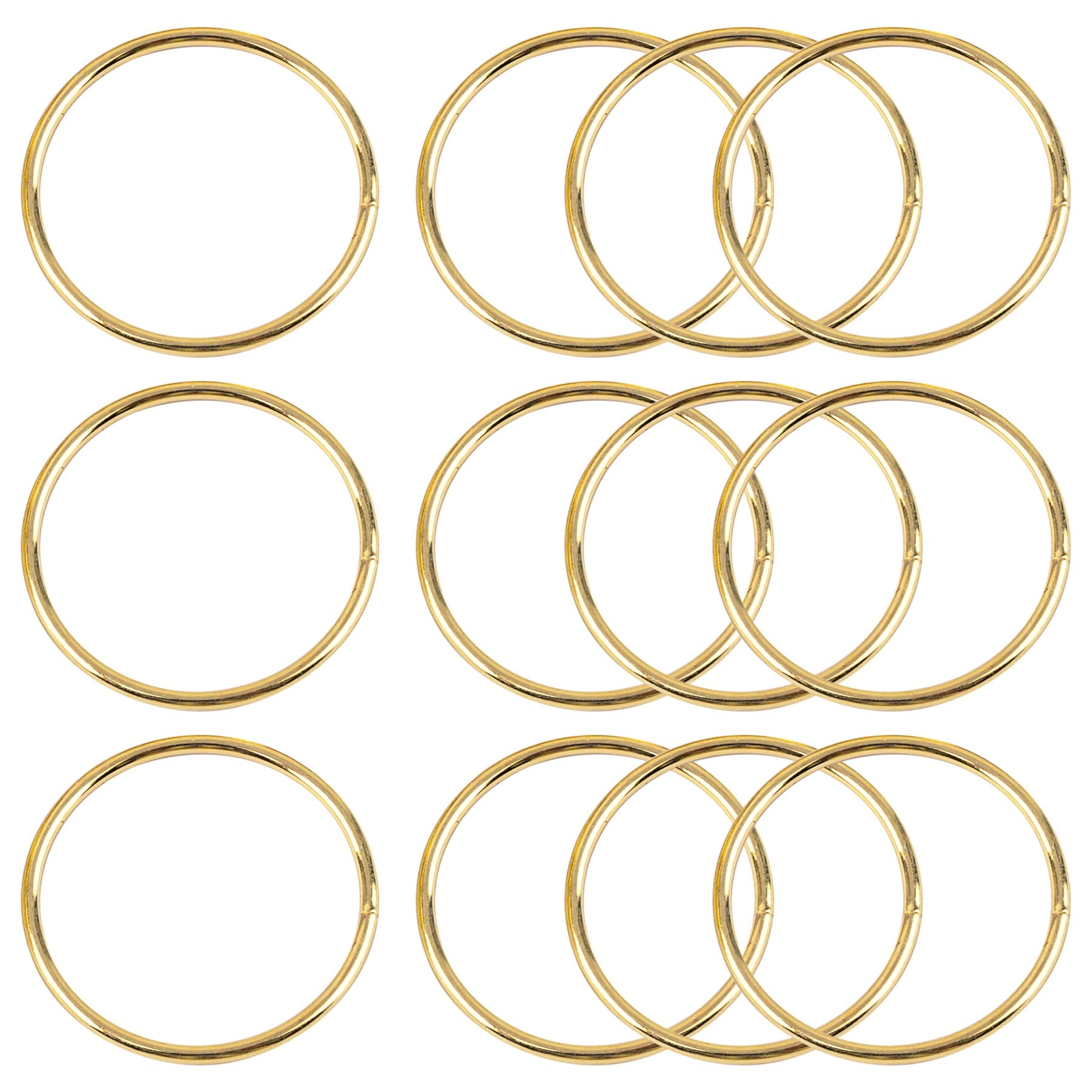 Amazon.com: Framendino, 12 Pack Gold Metal Macrame Rings 2 Inch Dream ...