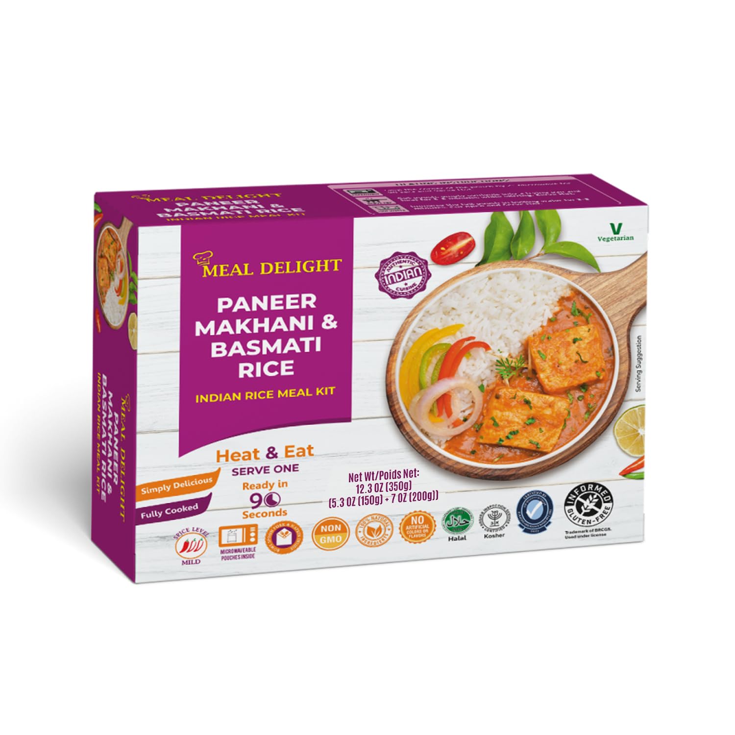 Amazon.com: Meal Delight Paneer Makhani & Basmati Rice - Indian Cuisine ...