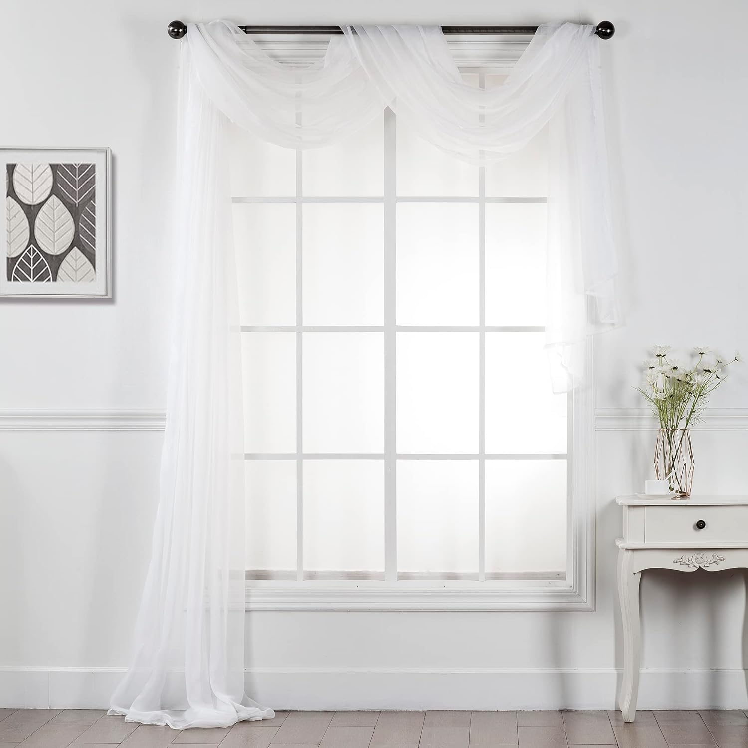 Amazon.com: Interior Trends Multipurpose Fully Hemmed Sheer Voile ...